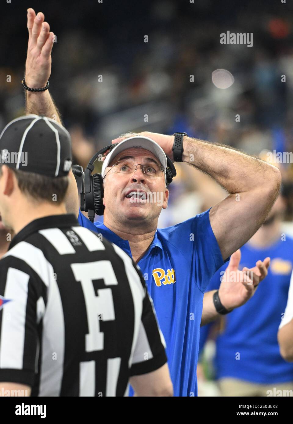 Detroit, Michigan, USA. 26th Dec, 2024. Pittsburgh Head Coach PAT NARDUZZI during a game between ...