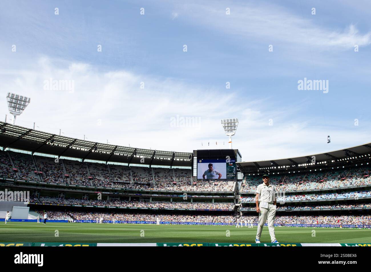 MELBOURNE AUSTRALIA. 27th Dec 2024. Scott Boland of Australia, Day 2 ...