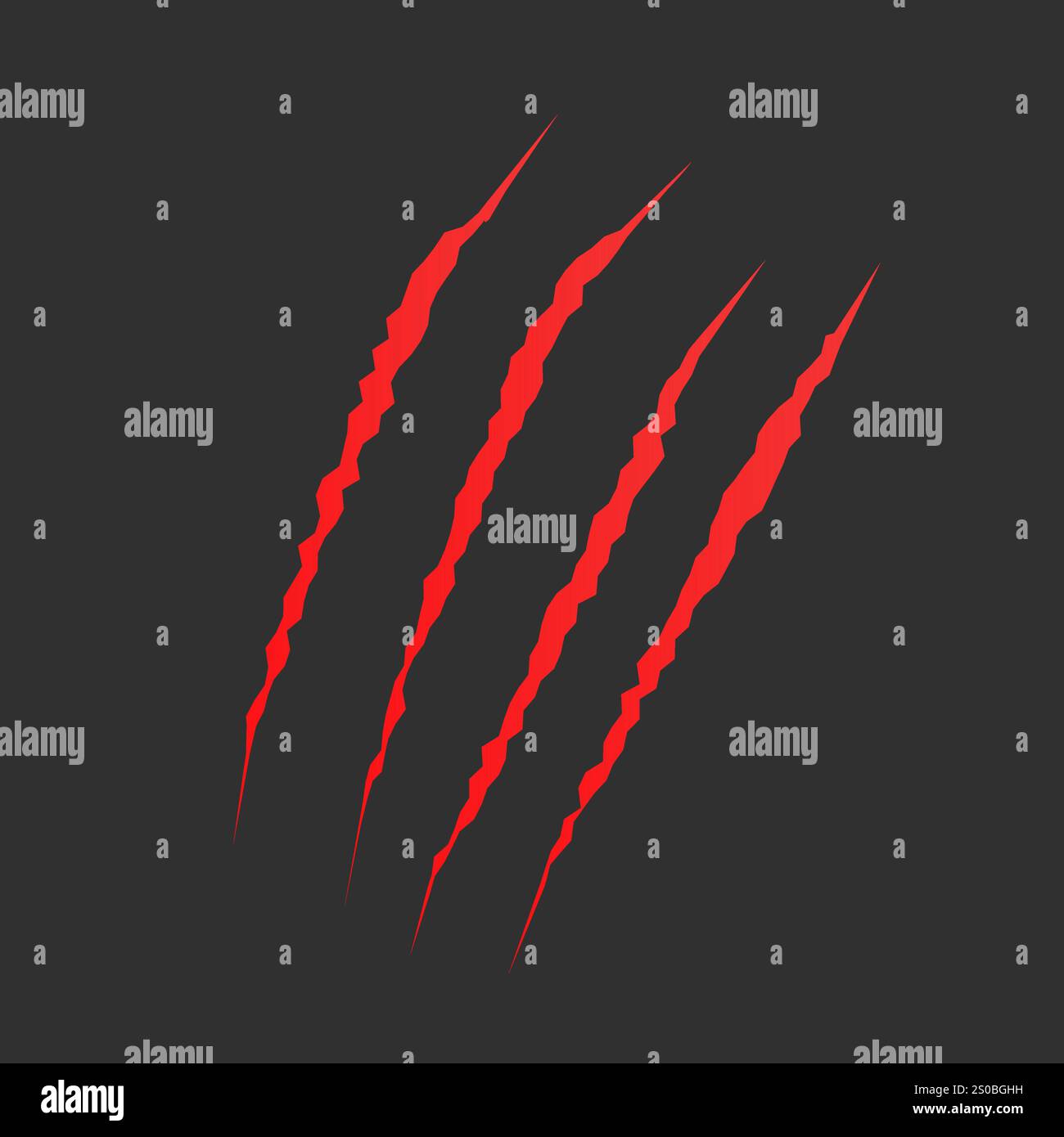Cat scratch. Realistic Animal claws marks in red. Monster or dragon ...