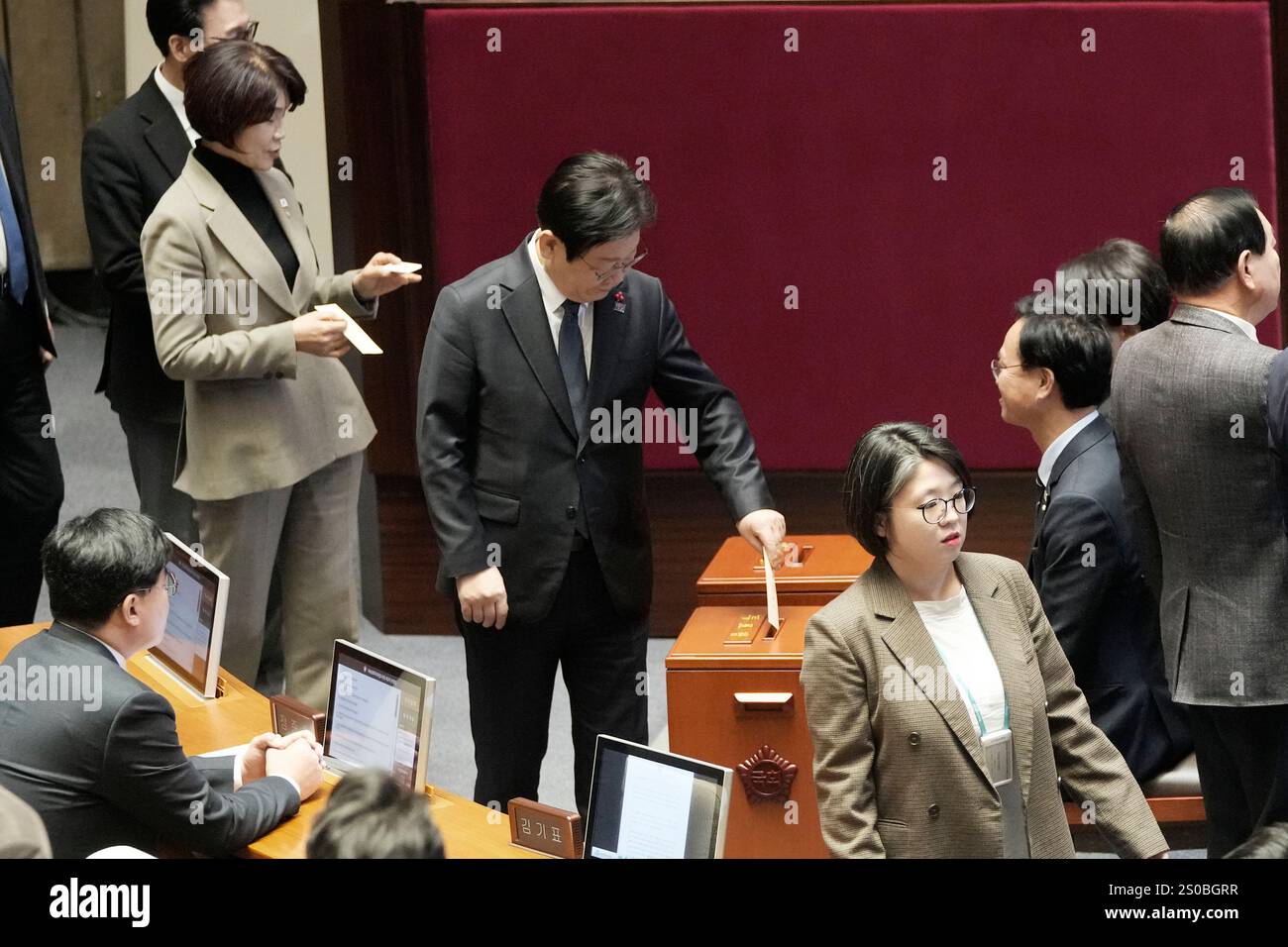 South Korea's opposition Democratic Party leader Lee Jae-myung casts ...