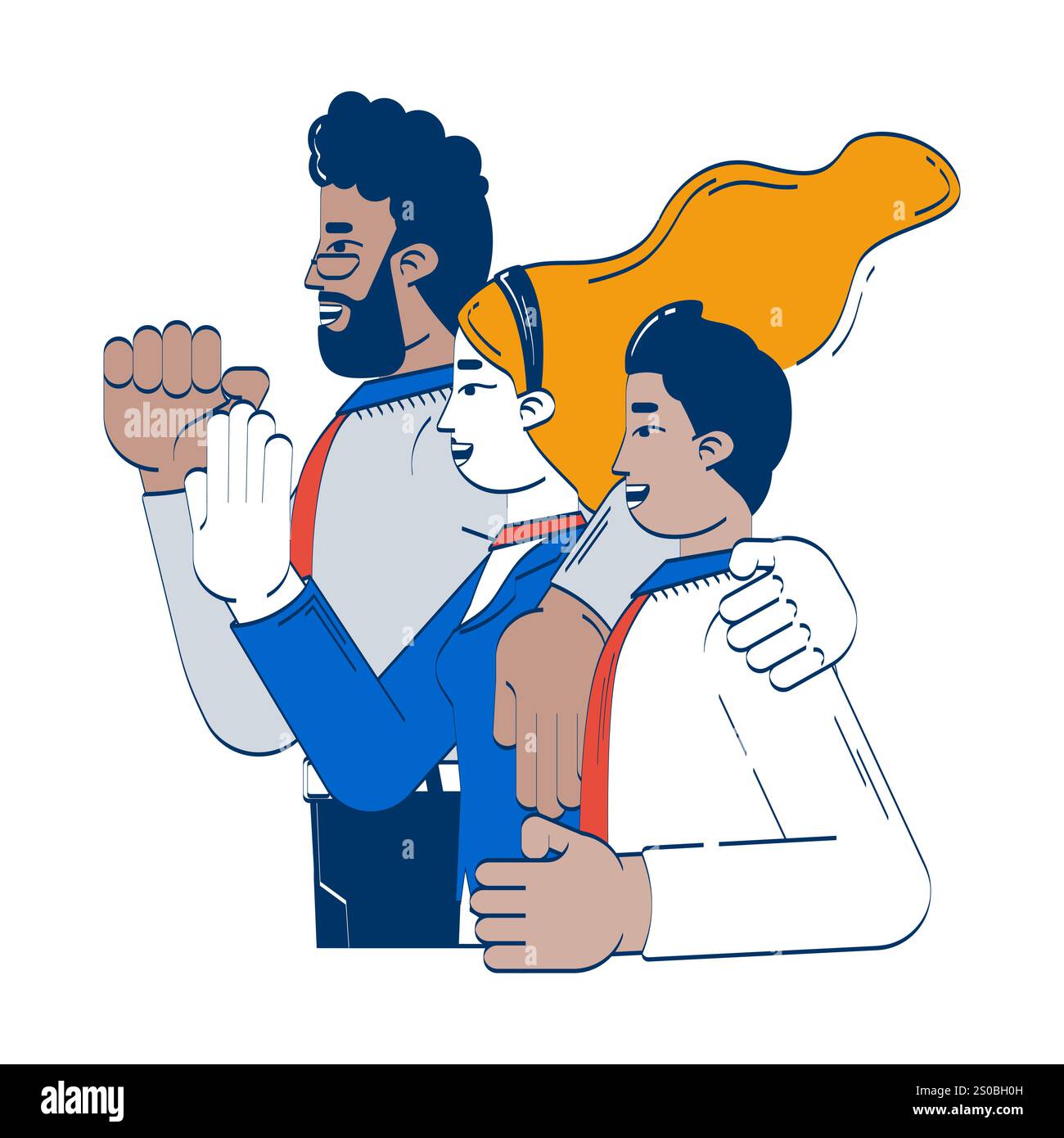 Professional coworkers celebrating teamwork Cut Out Stock Images ...