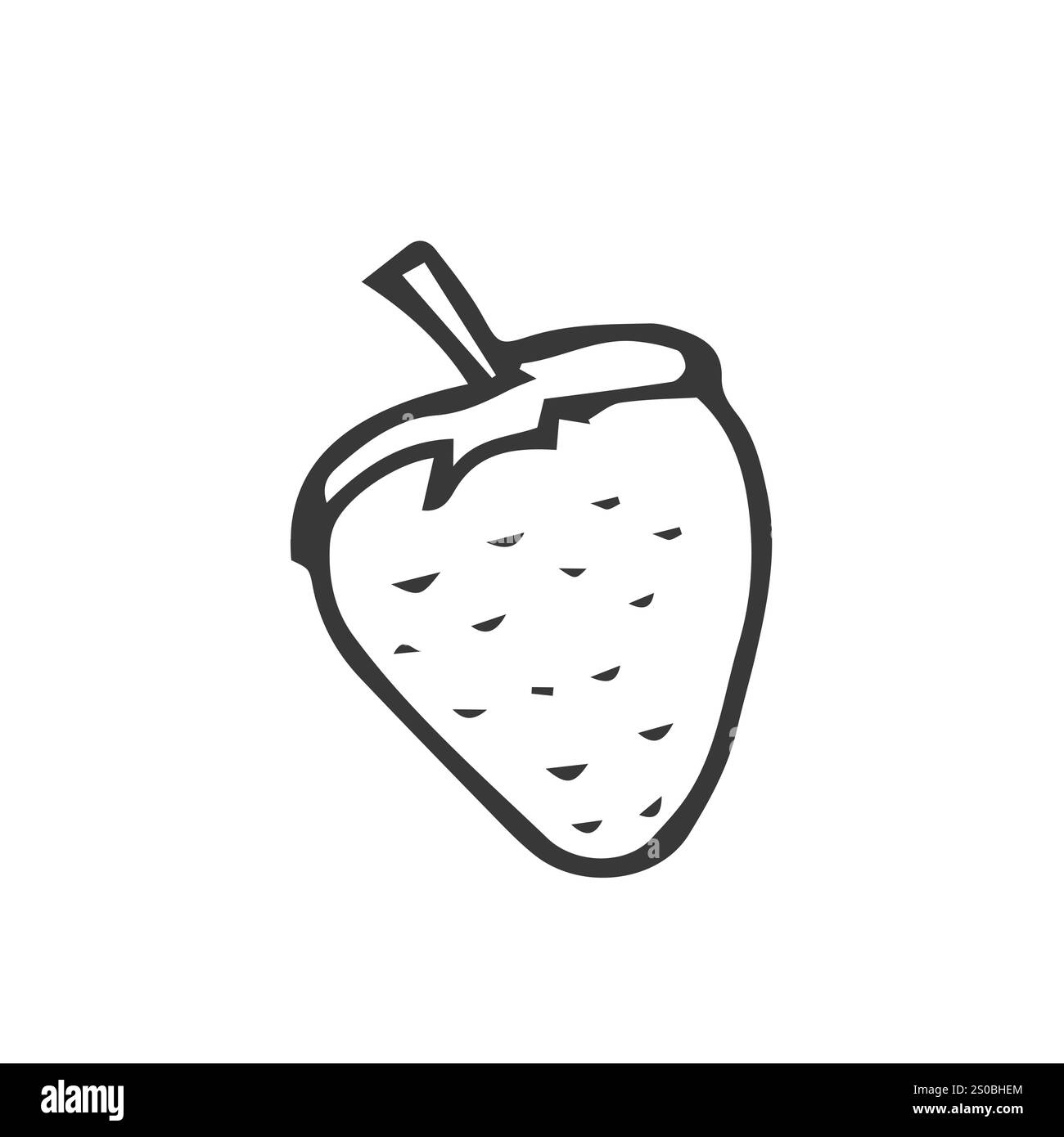 Strawberry hand drawn engraving isolated vector illustration. Pair ...
