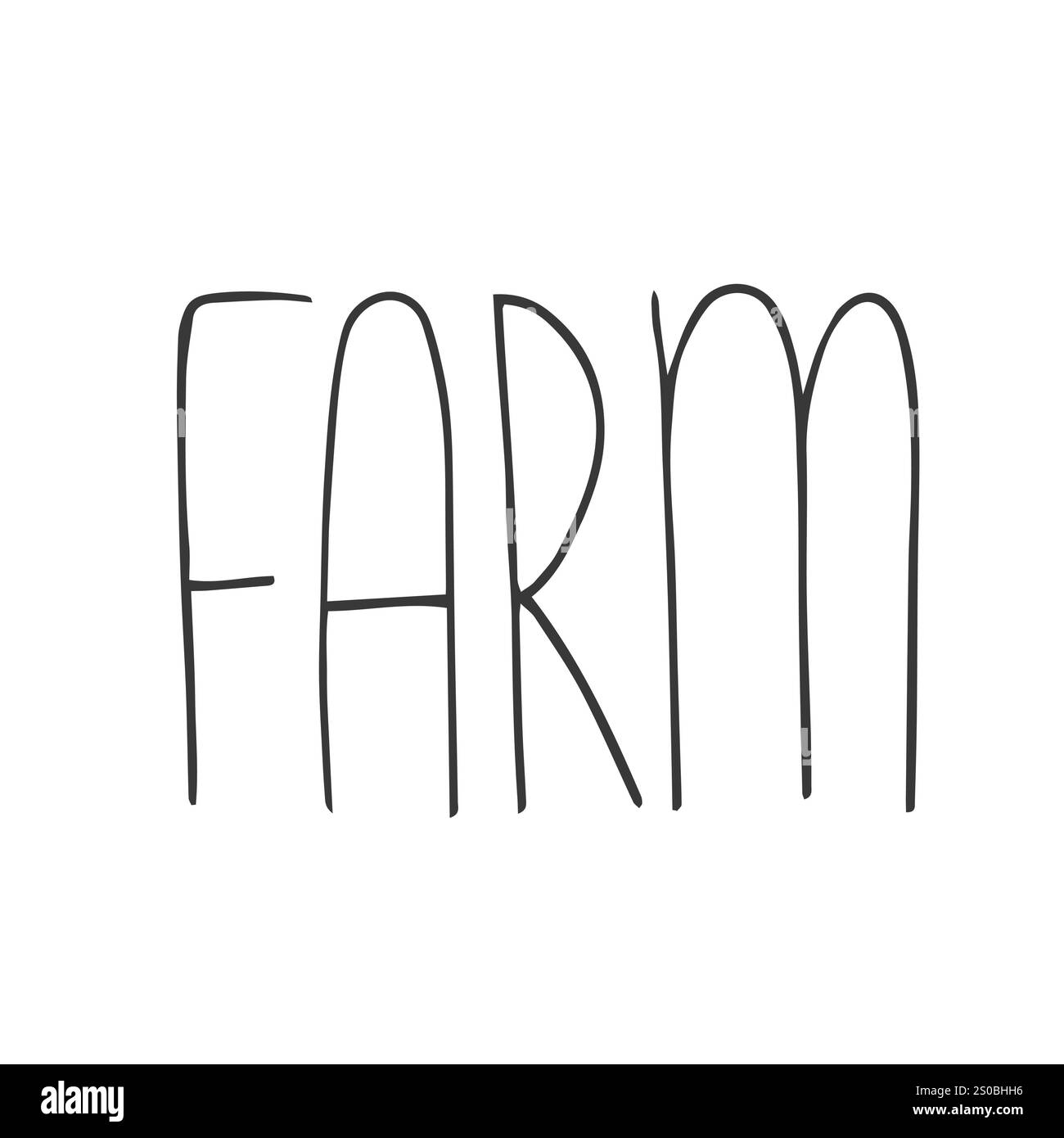 FARM FRESH. Hand drawn doodles stamp, badges, logo, icon, label. Vector ...