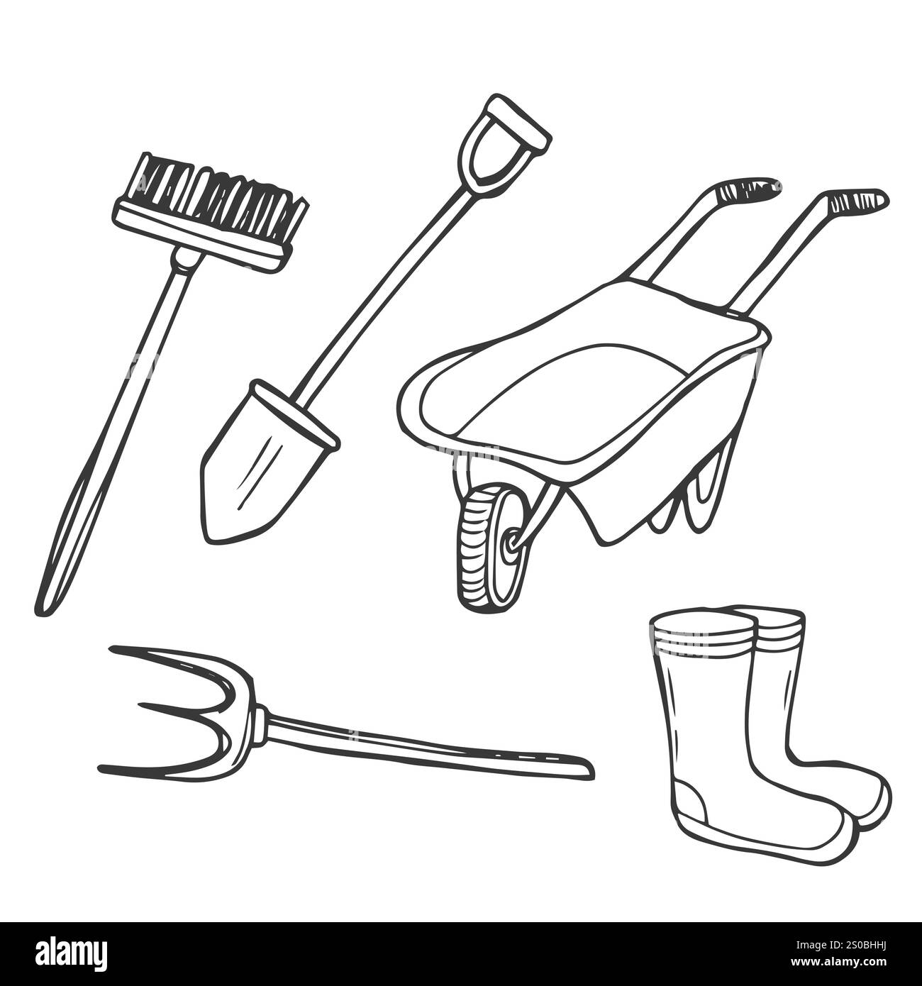 Gardening tools and supplies Stock Vector Images - Alamy