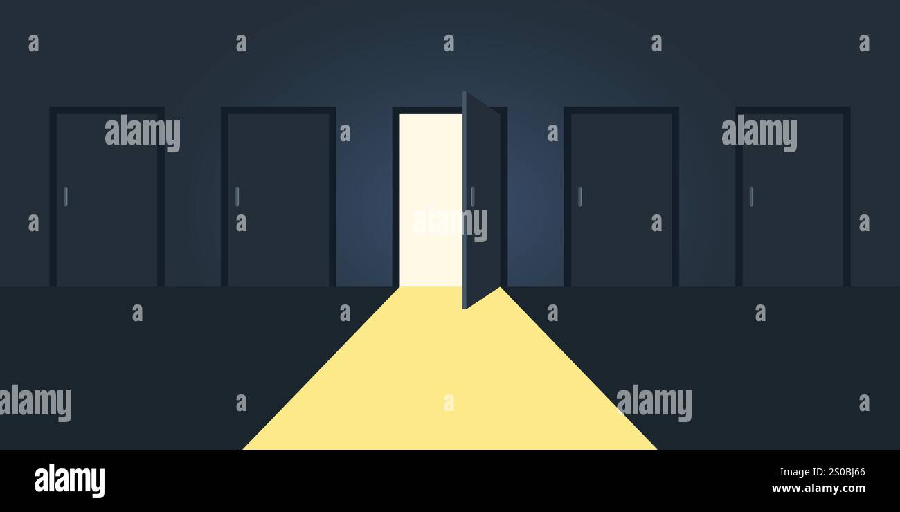 Dark 3d room Stock Vector Images - Alamy