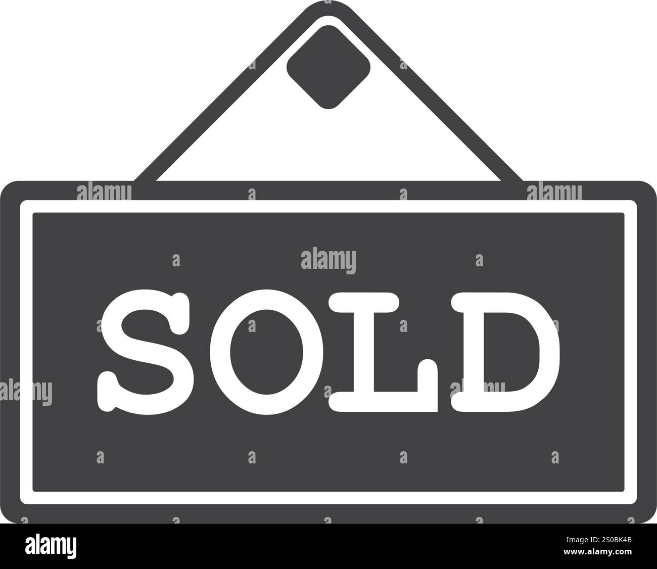 Real estate banner icon in flat style. Sale label vector illustration ...