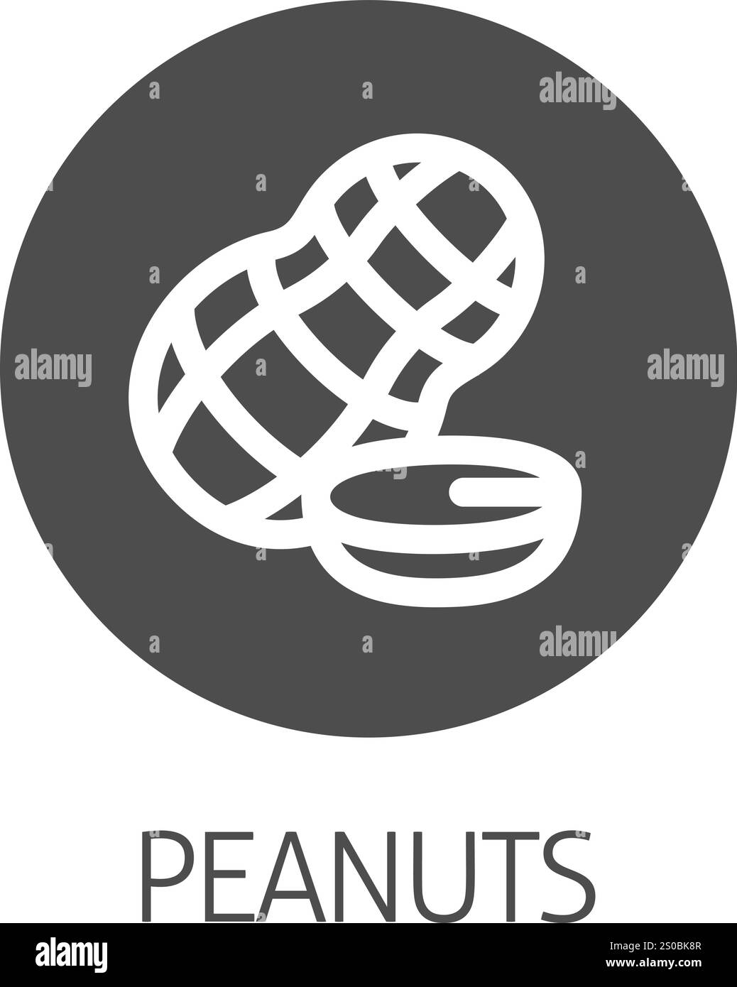 Peanut icon black line Cut Out Stock Images & Pictures - Alamy