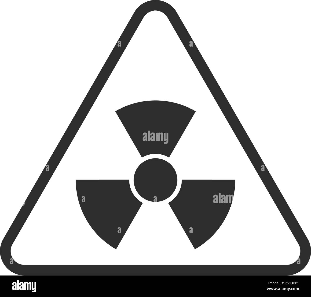 Radiation sign on yellow background Black and White Stock Photos ...