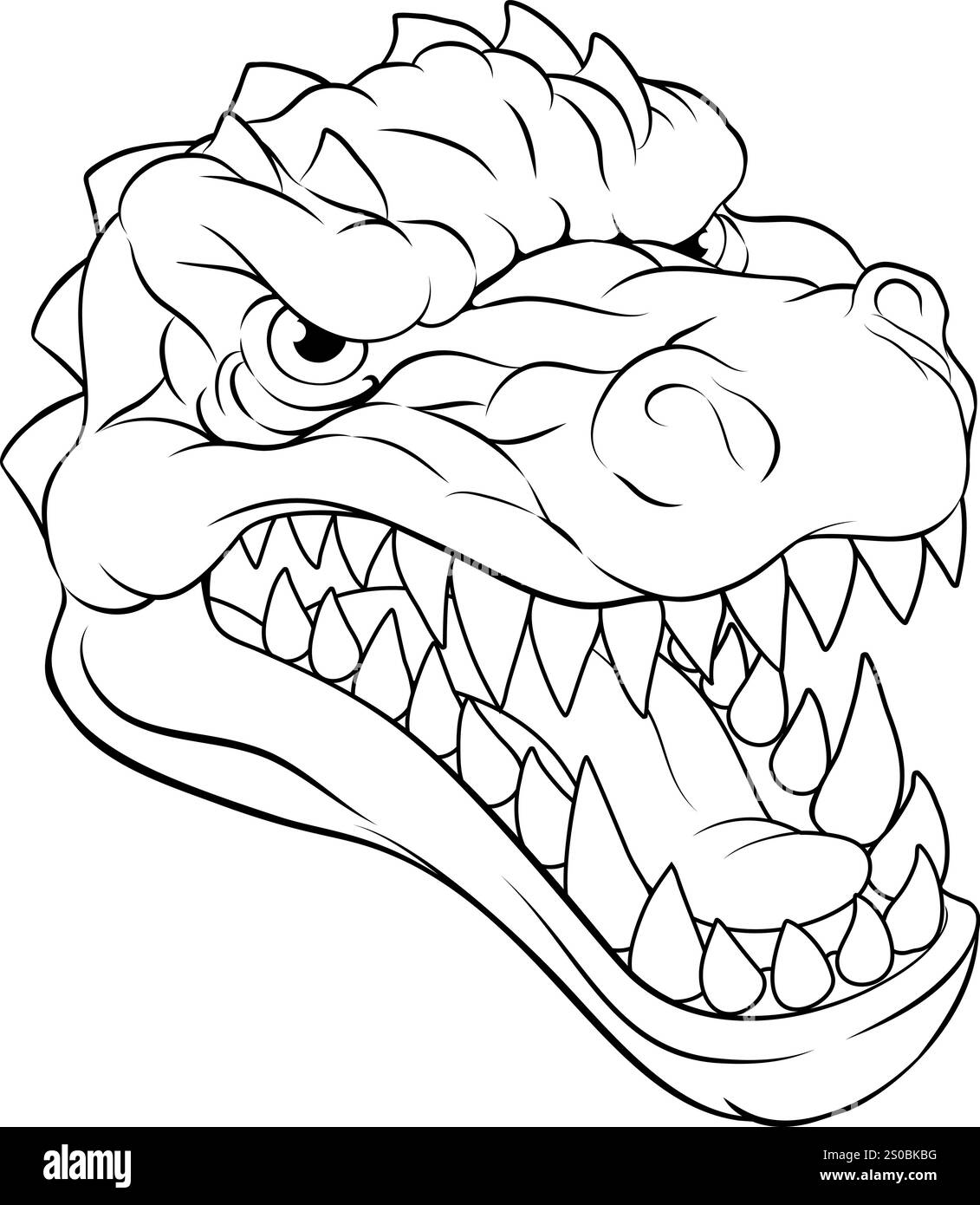 Crocodile Alligator Cartoon Lizard Dino Monster Stock Vector Image ...