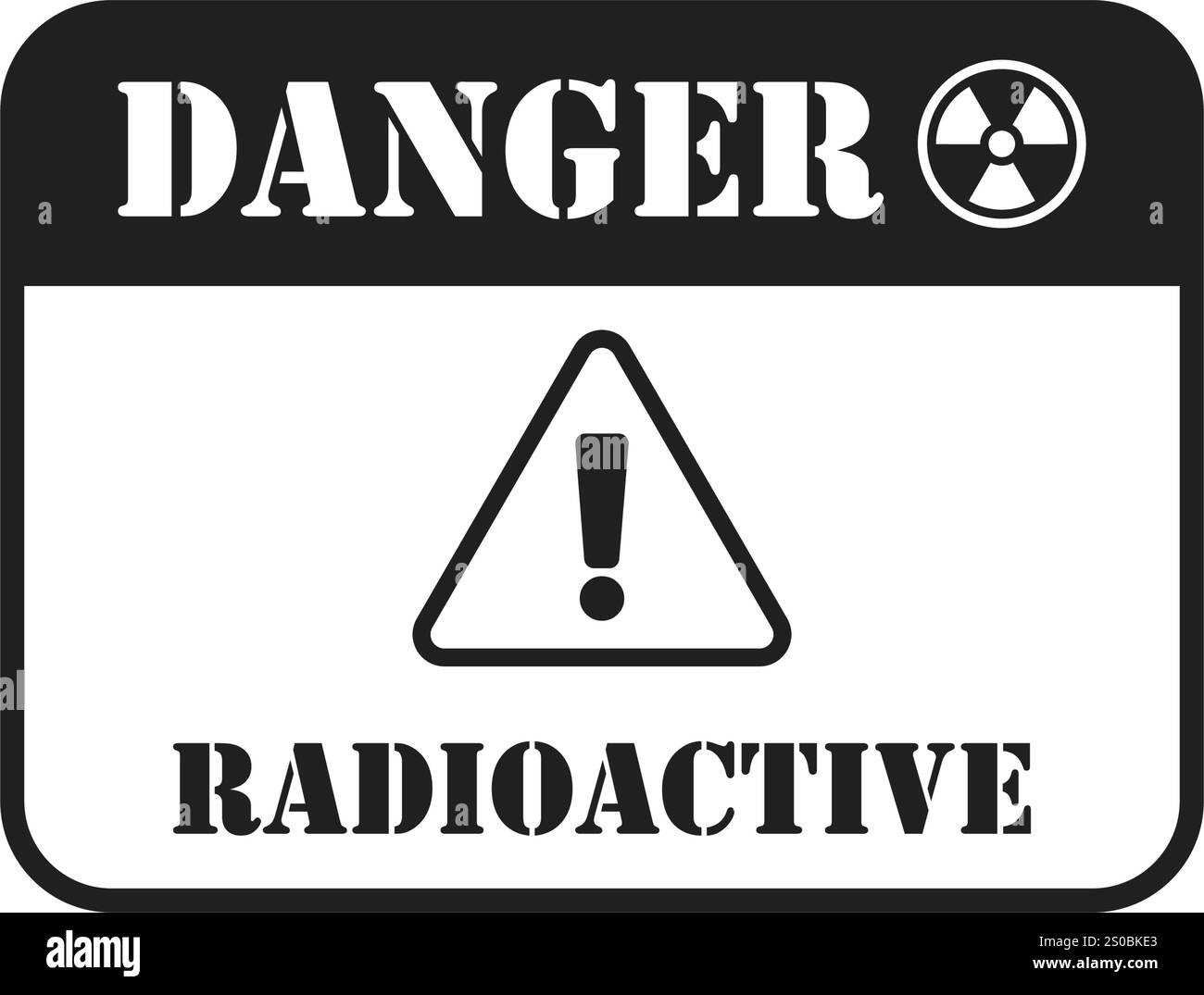 Radioactive material warning icon in flat style. Radiation danger ...