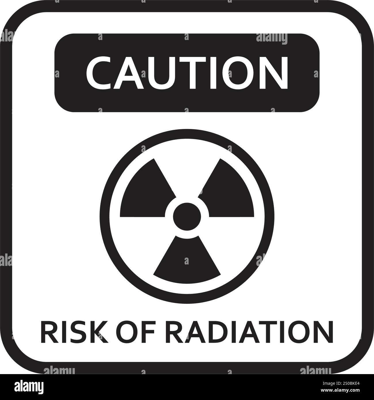 Radioactive material warning icon in flat style. Radiation danger ...