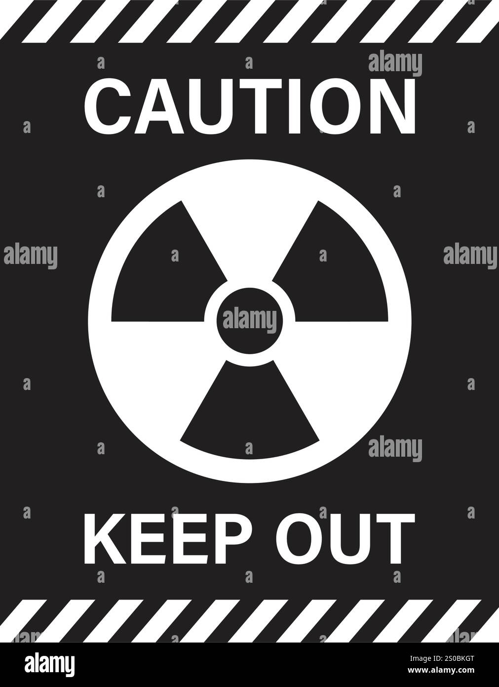 Radioactive material warning icon in flat style. Radiation danger ...
