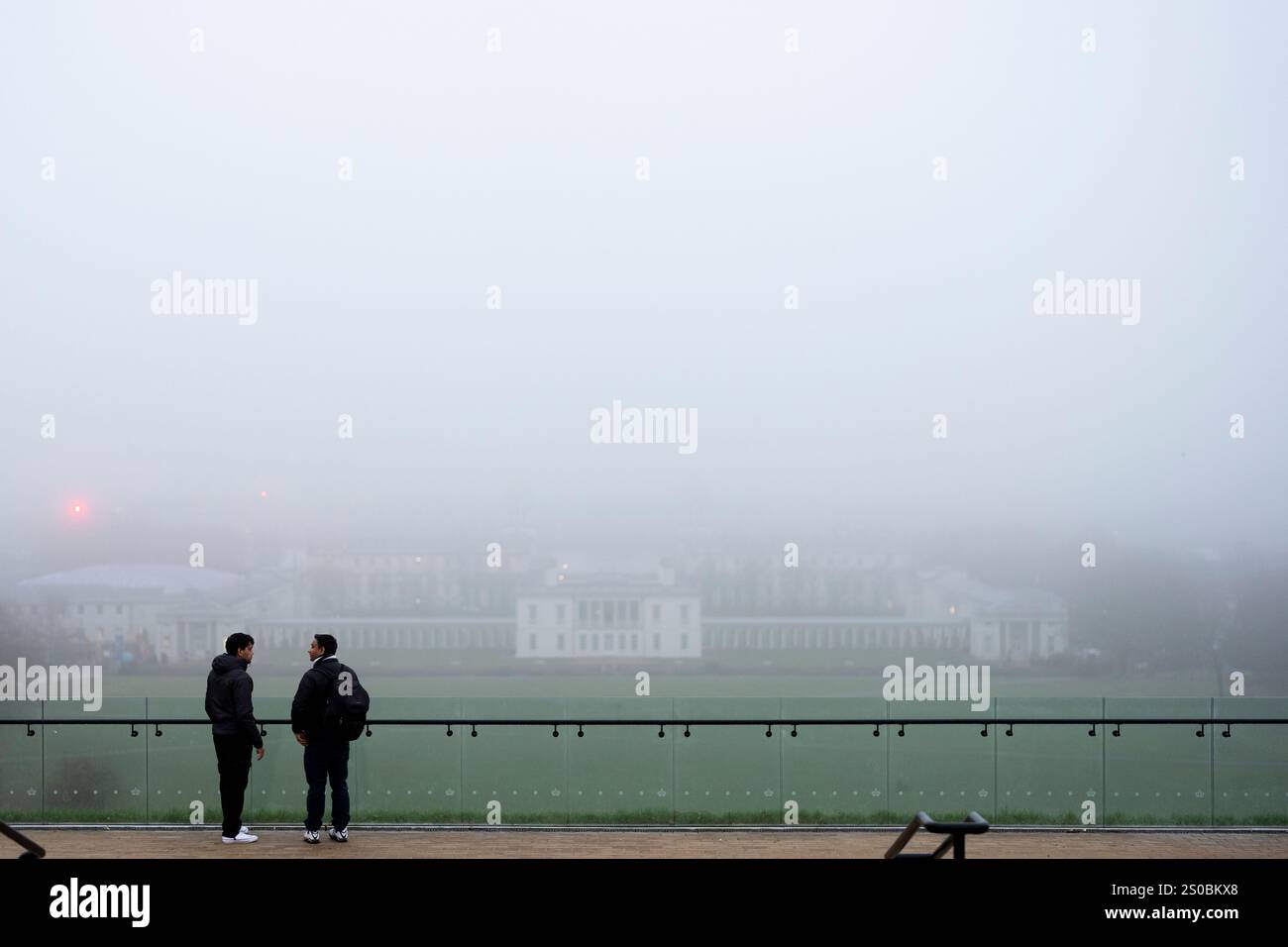 Foggy weather in Greenwich Park in London. The UK will have dull and ...