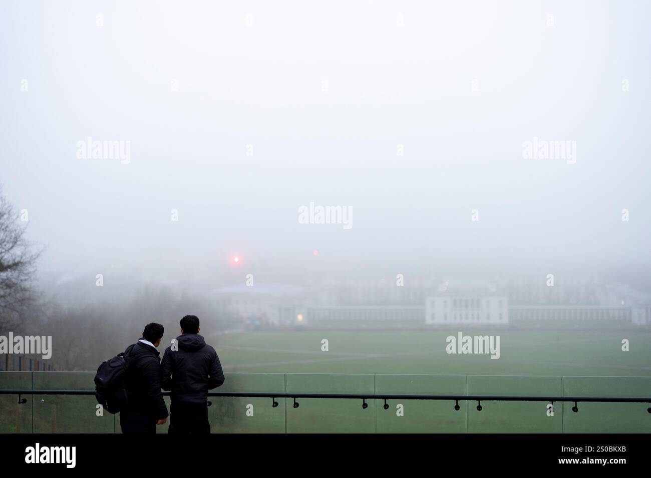 Foggy weather in Greenwich Park in London. The UK will have dull and ...