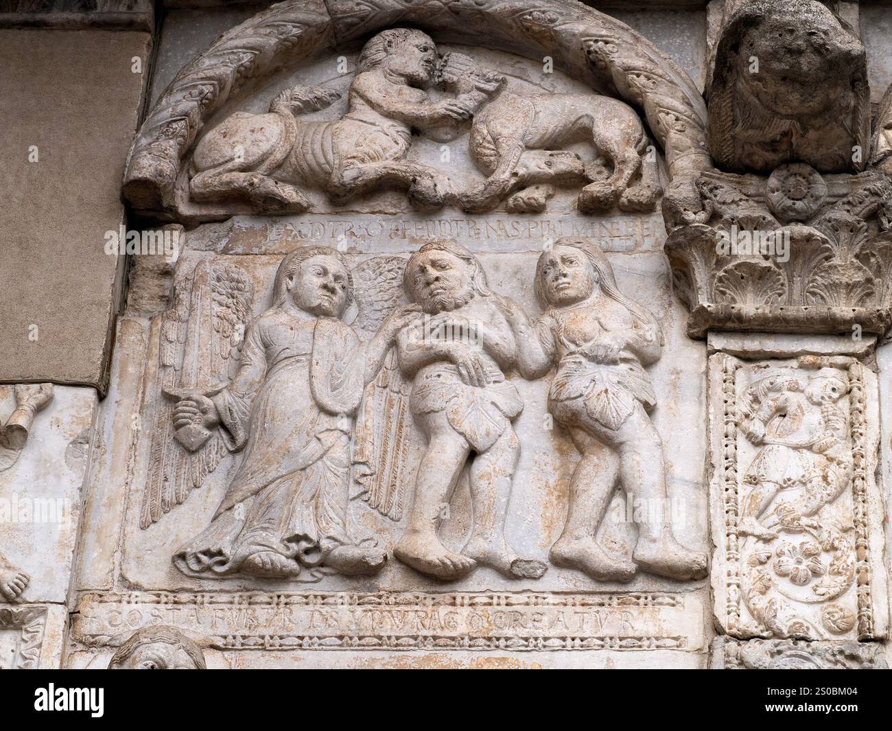 The San Zeno Basilica Church in Verona Italy, detail of exterior ...