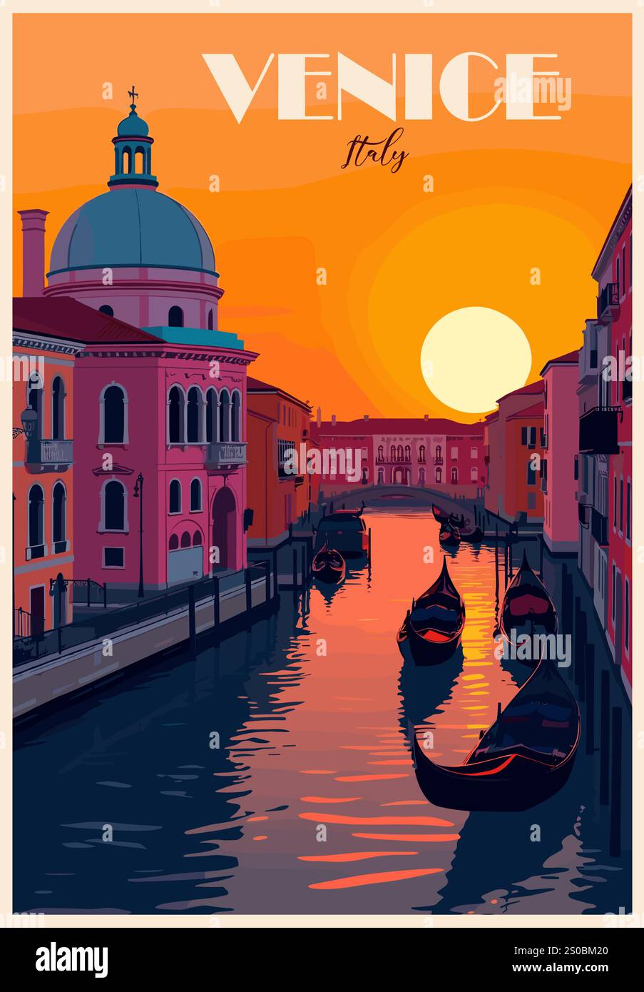 Venice night! italy! Stock Vector Images - Alamy