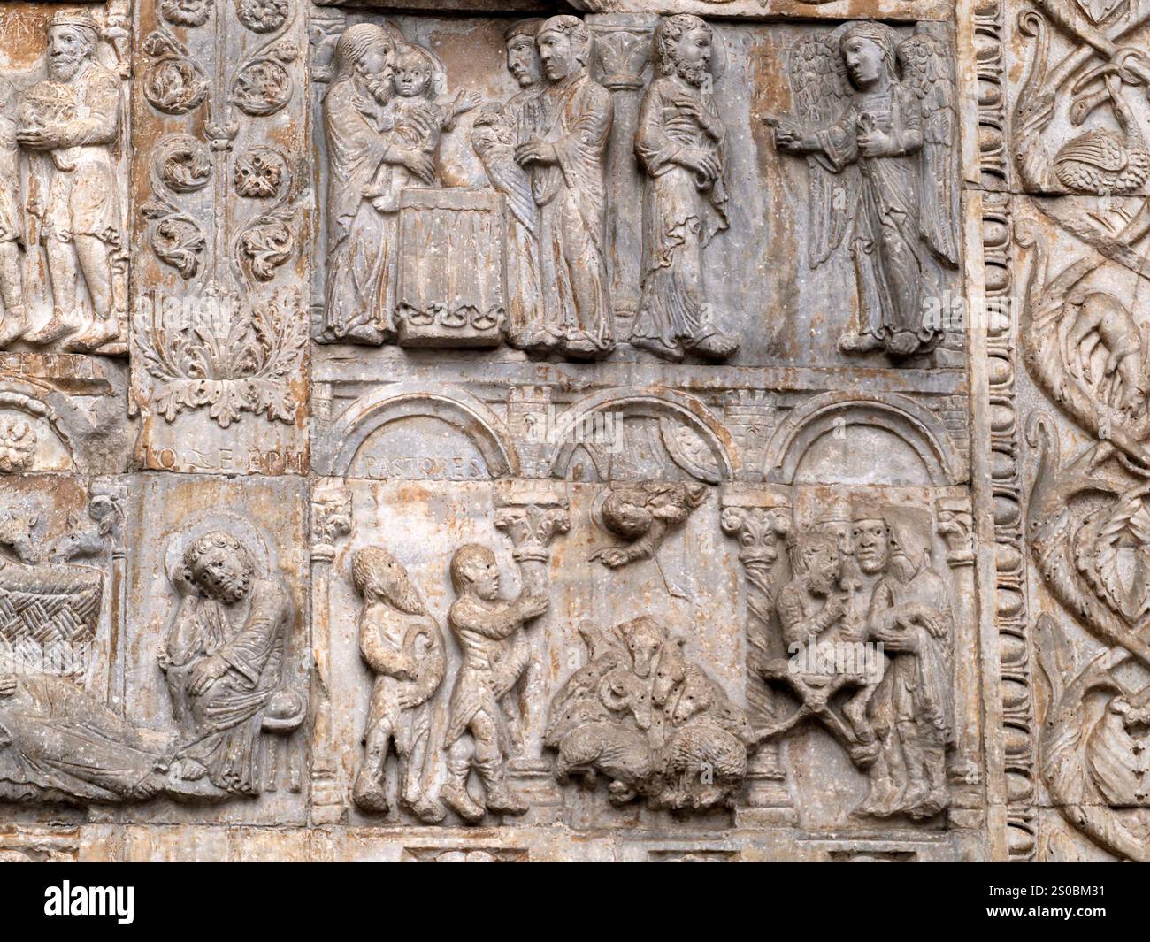 The San Zeno Basilica Church in Verona Italy, detail of exterior ...