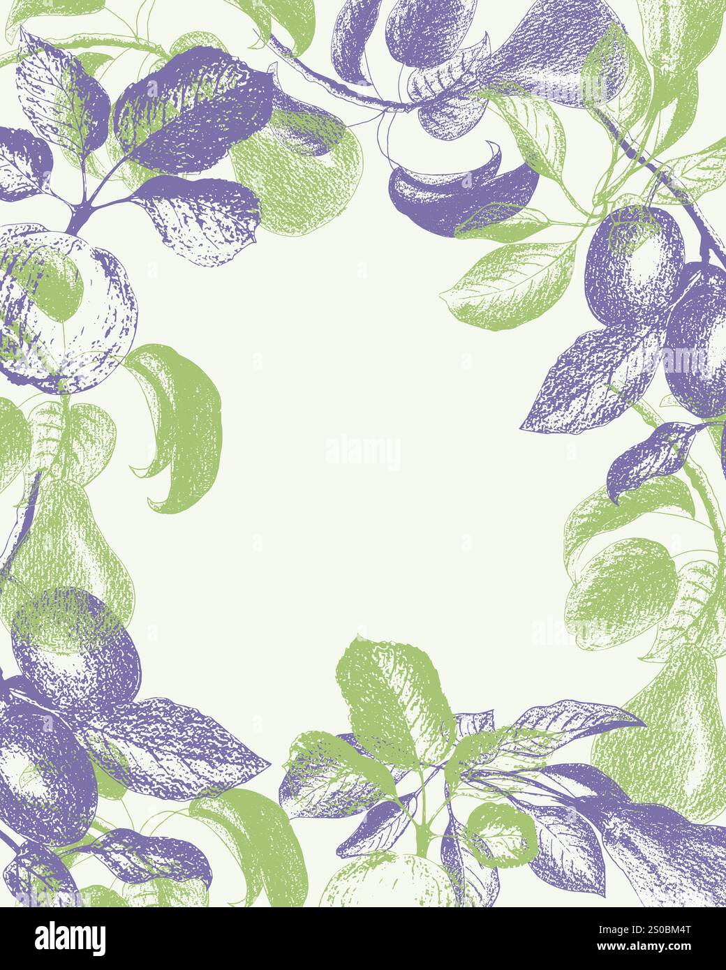 Pear plum green apple Stock Vector Images - Alamy