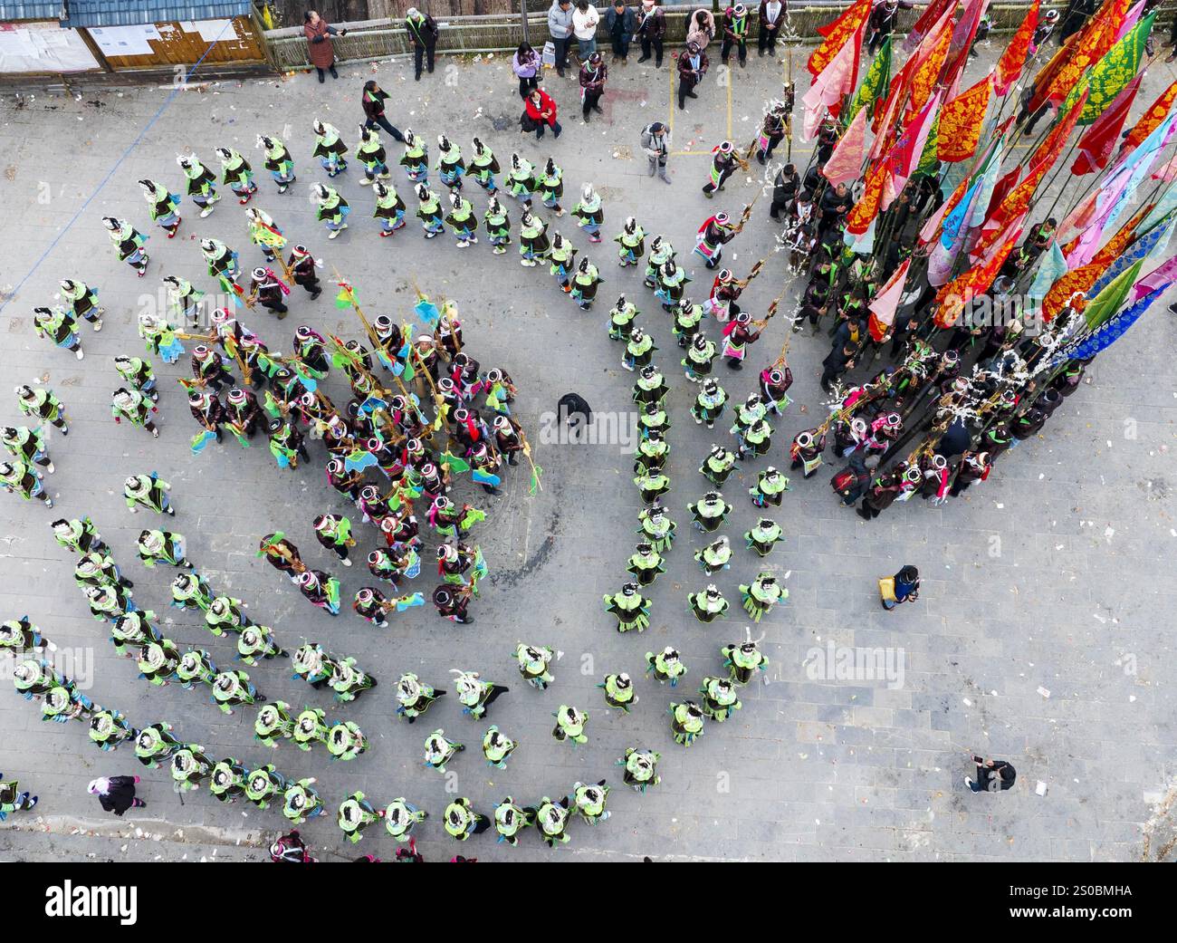People of the Miao ethnic group take part in a celebration for the ...