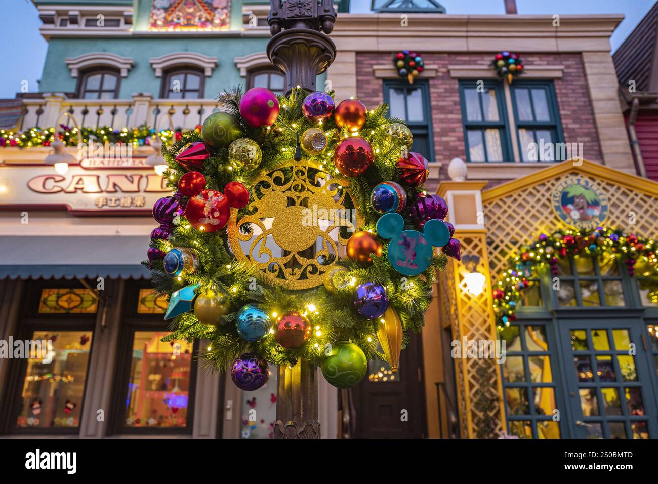 Christmas atmosphere at Shanghai Disneyland in Shanghai, China, 24 ...