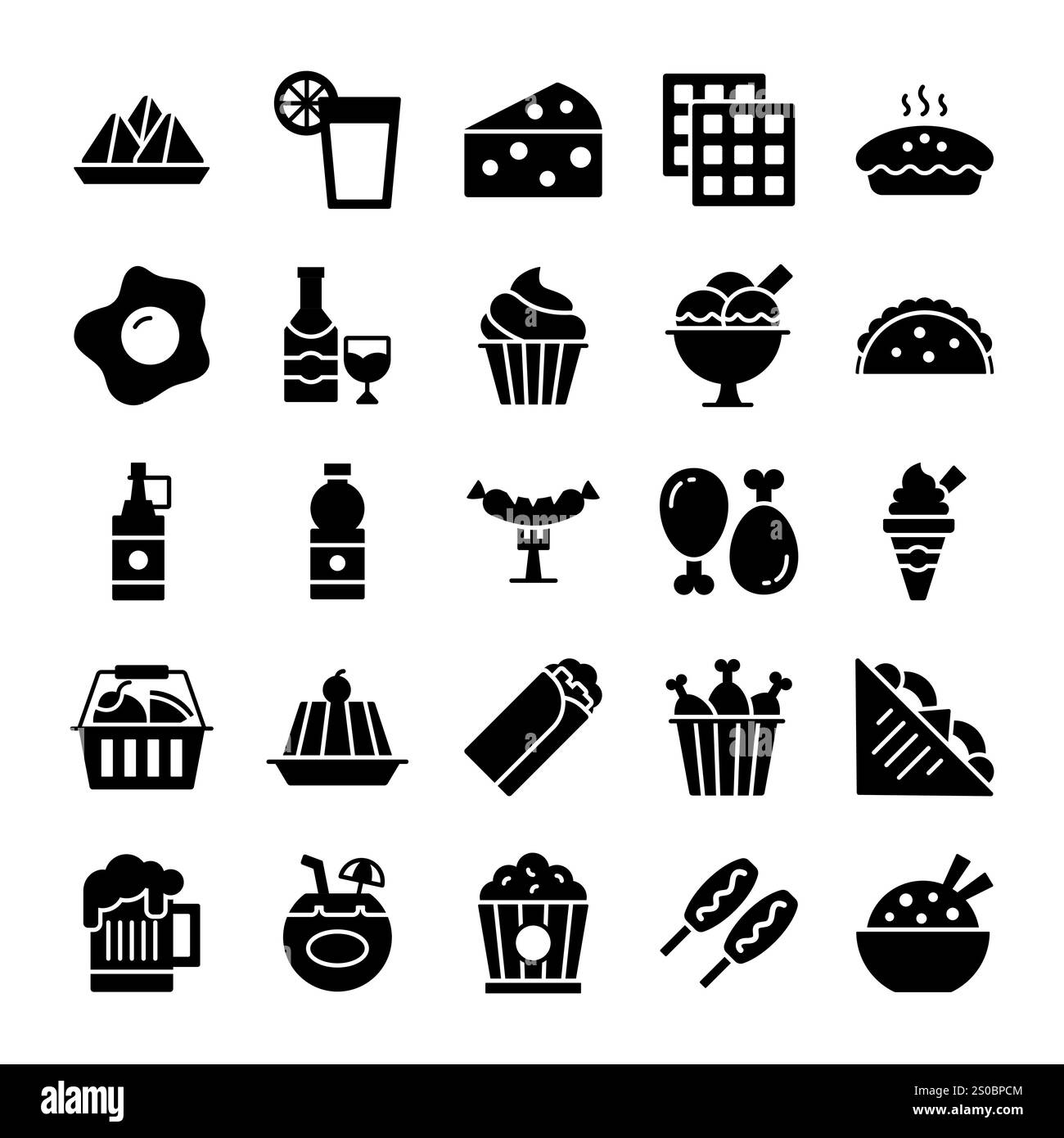 Set of traditional food. Let's eat something delicious tasty food ...