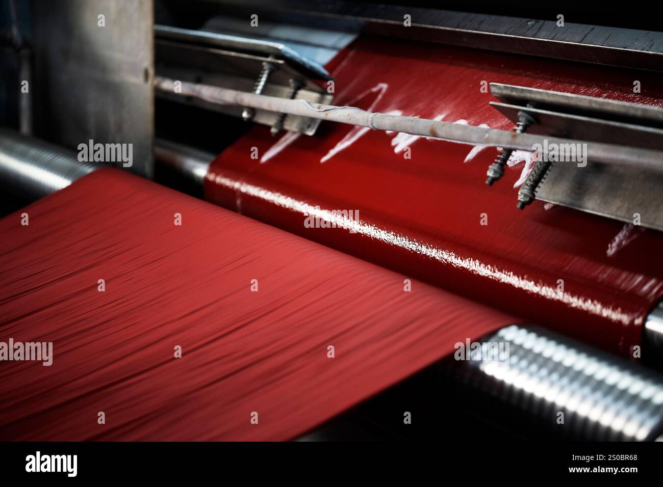 Coloring machine for cotton at factory Stock Photo - Alamy