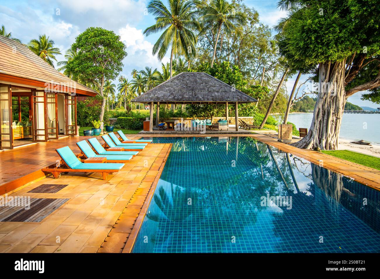 South Samui views with beach villas, in koh Samui, Thailand Stock Photo ...