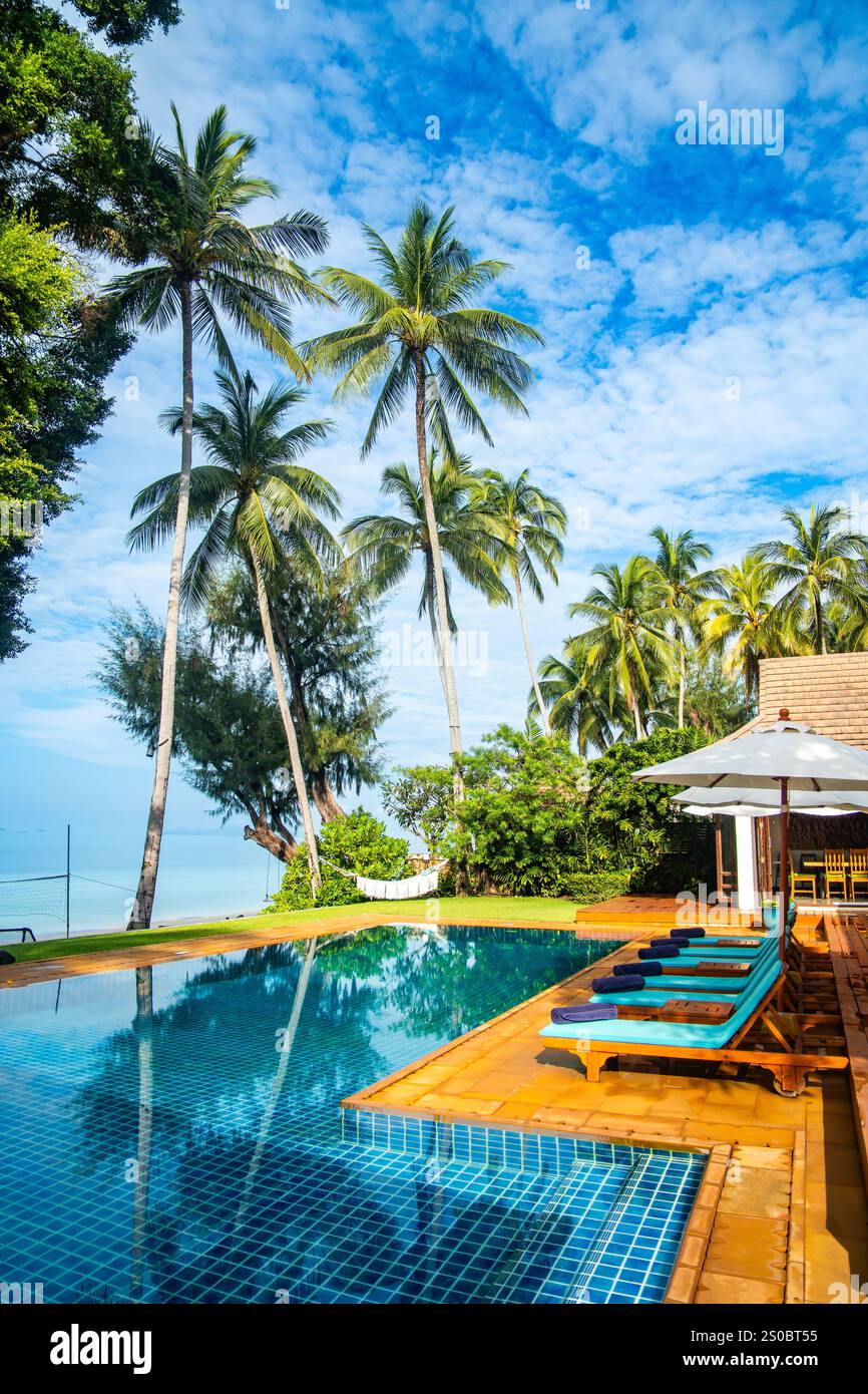 South Samui views with beach villas, in koh Samui, Thailand Stock Photo ...