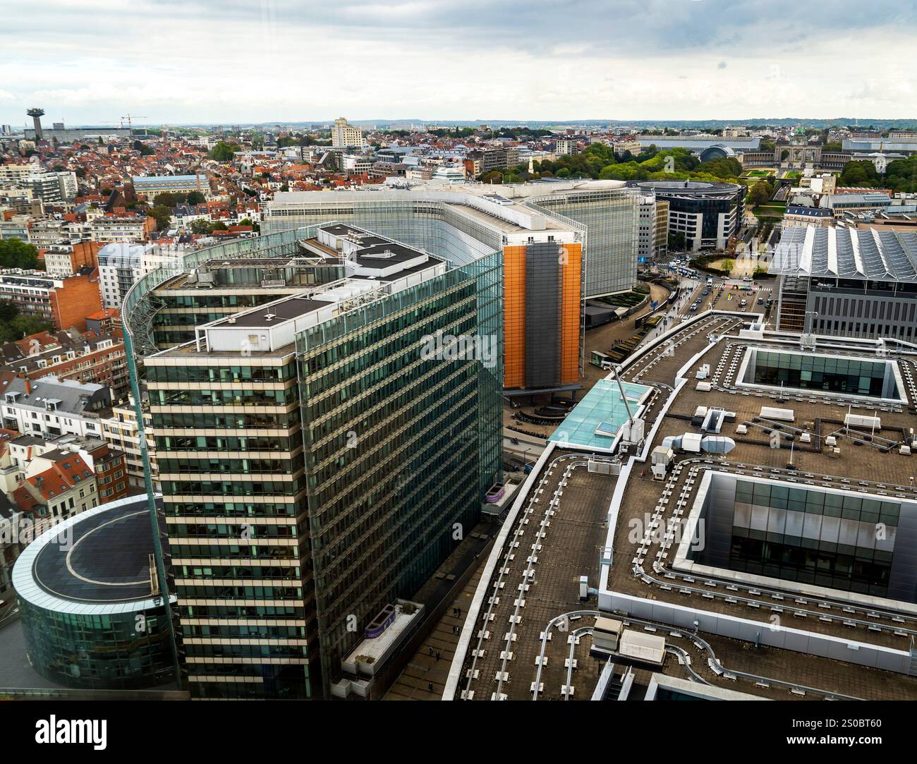 Aerial view of a modern urban landscape featuring contemporary ...