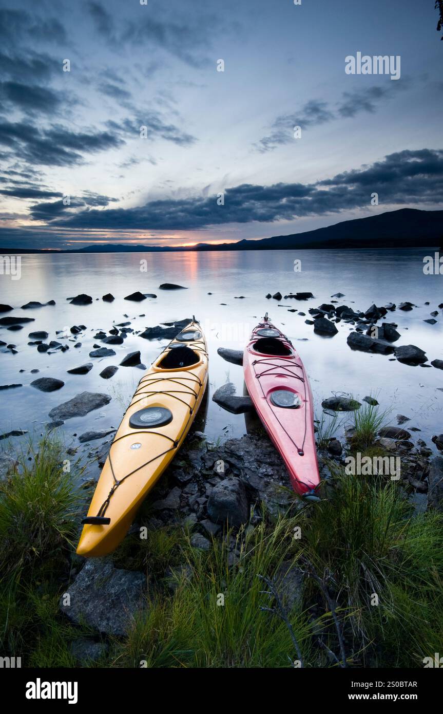 Kayaking the Savanoski Loop, Katmai National Park, Alaska Stock Photo ...