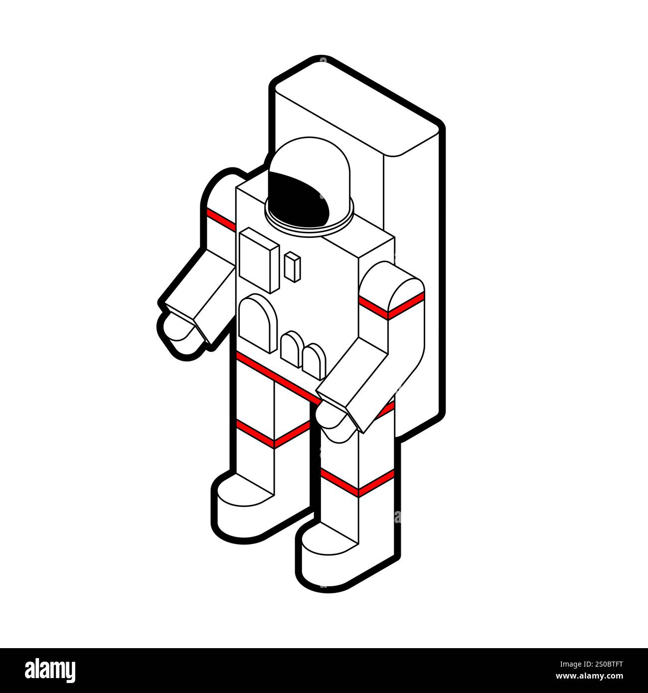 Cosmonaut isolated. Astronaut isometric in spacesuit Stock Vector Image ...