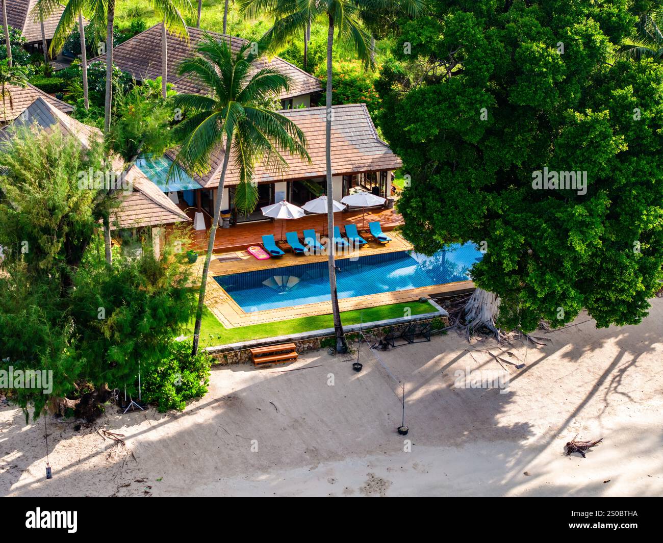 South Samui views with beach villas, in koh Samui, Thailand Stock Photo ...