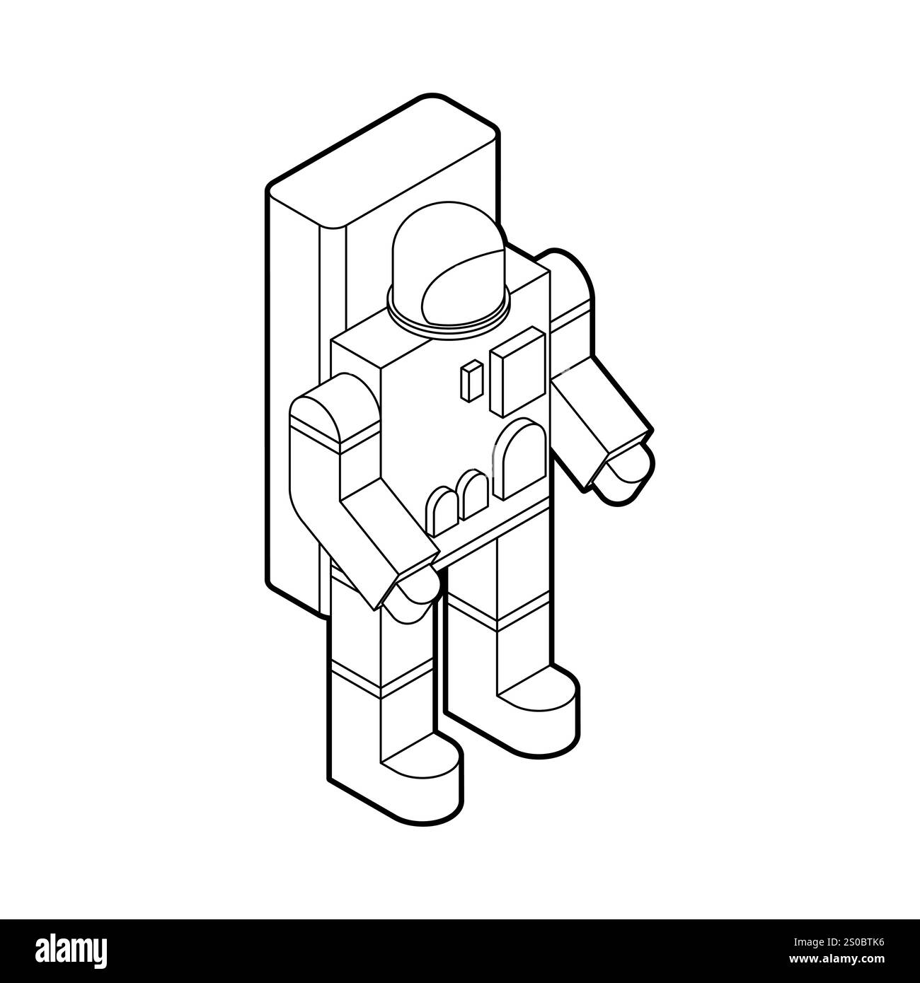 Cosmonaut isolated. Astronaut isometric in spacesuit Stock Vector Image ...