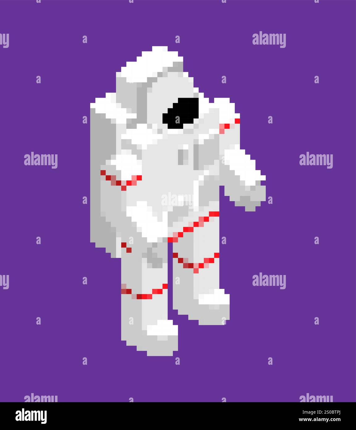 Cosmonaut pixel art. 8 bit Astronaut in spacesuit. pixelated ...