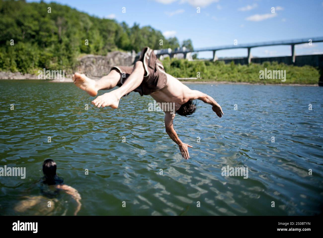 Jumping lake summer usa hi-res stock photography and images - Alamy