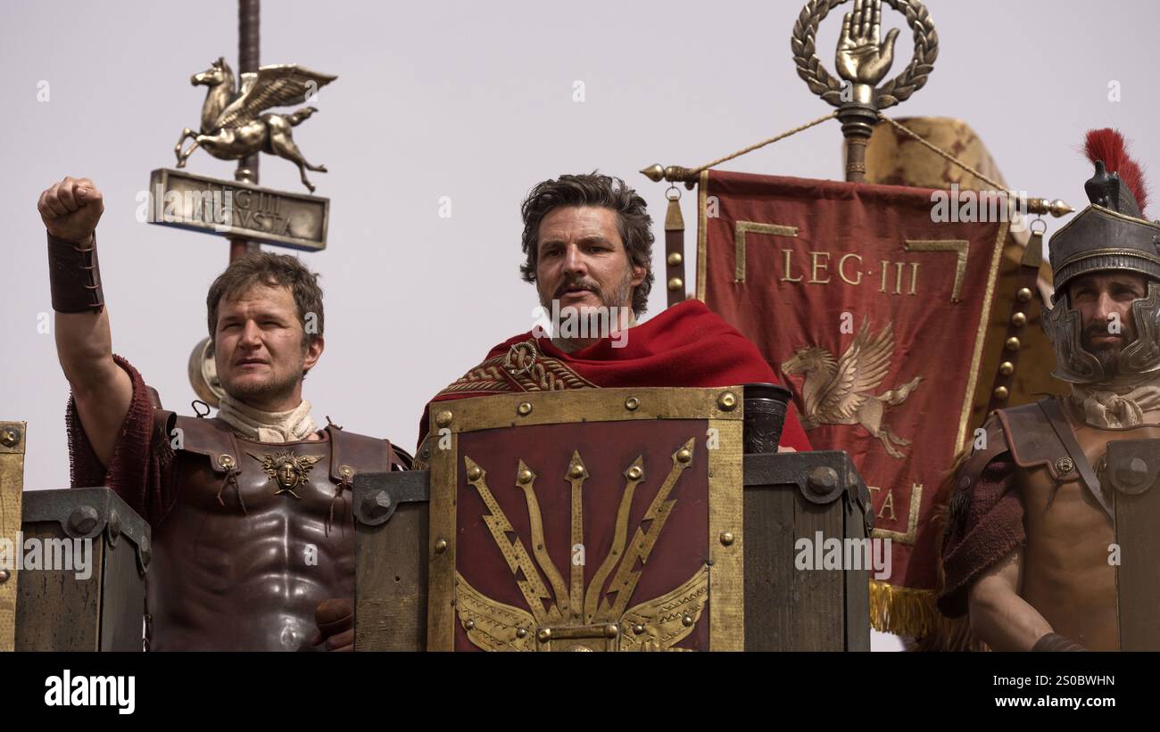 PEDRO PASCAL in GLADIATOR II (2024), directed by RIDLEY SCOTT. Credit: PARAMOUNT PICTURES ...