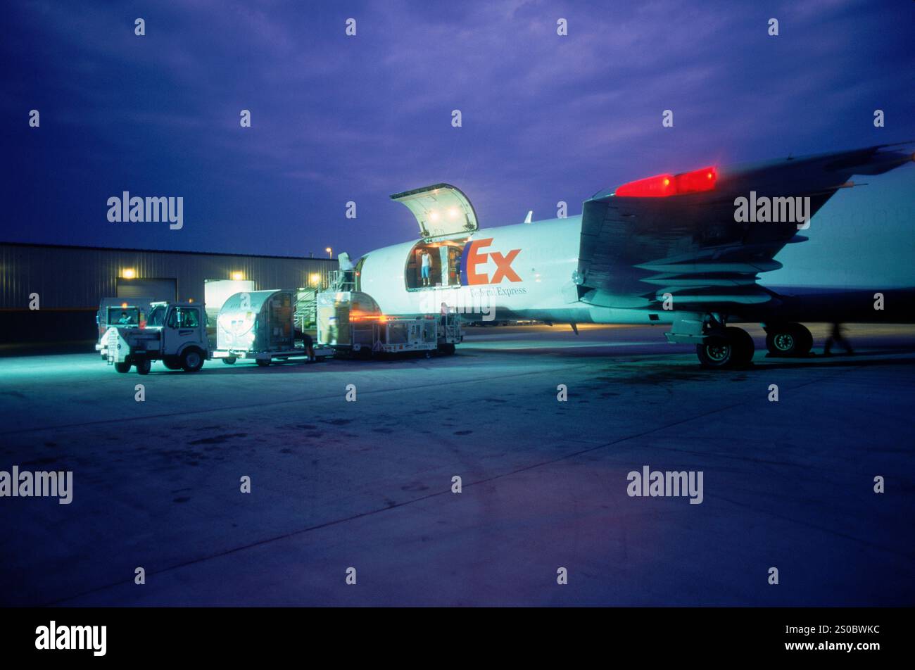 Fedex jet preparing for take off Stock Photo - Alamy