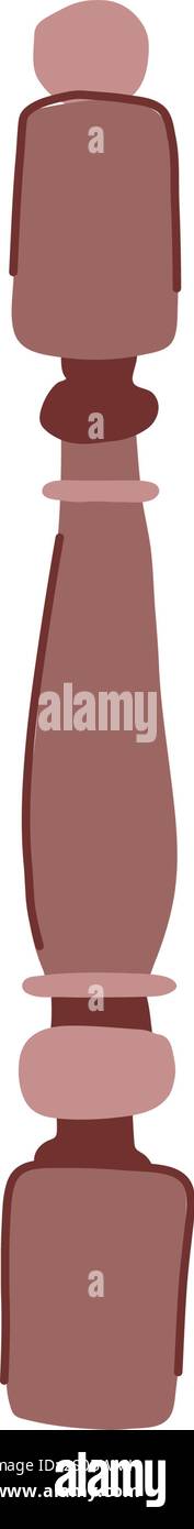 spindle balustrade wooden cartoon vector illustration Stock Vector ...