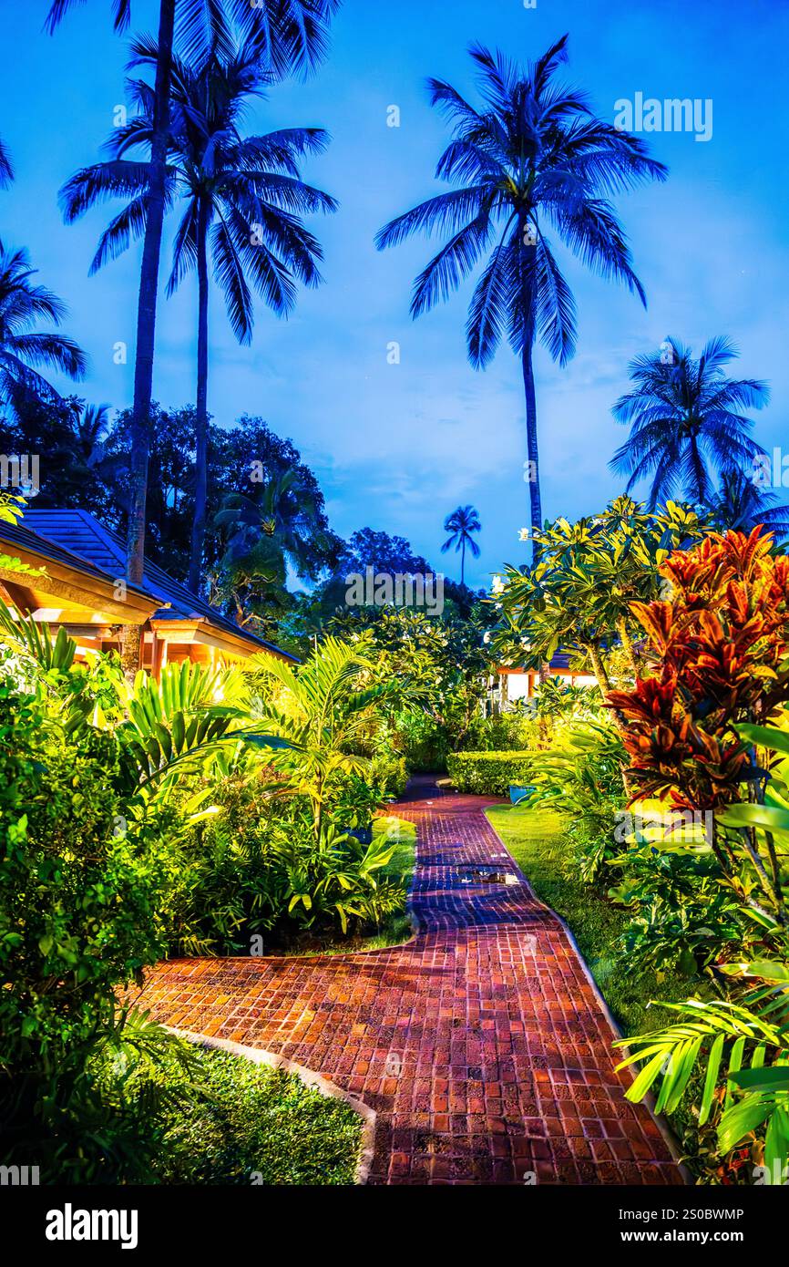 South Samui views with beach villas, in koh Samui, Thailand Stock Photo ...