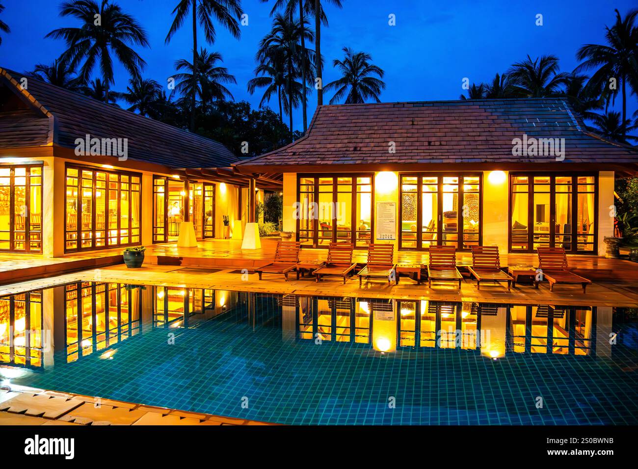 South Samui views with beach villas, in koh Samui, Thailand Stock Photo ...