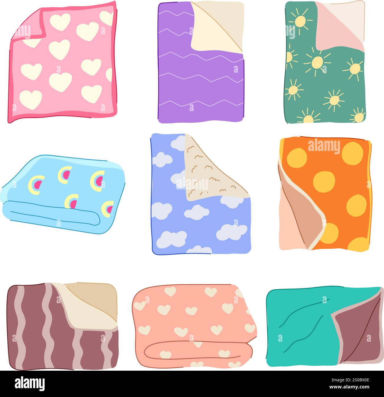 blanket baby set cartoon vector illustration Stock Vector Image & Art ...