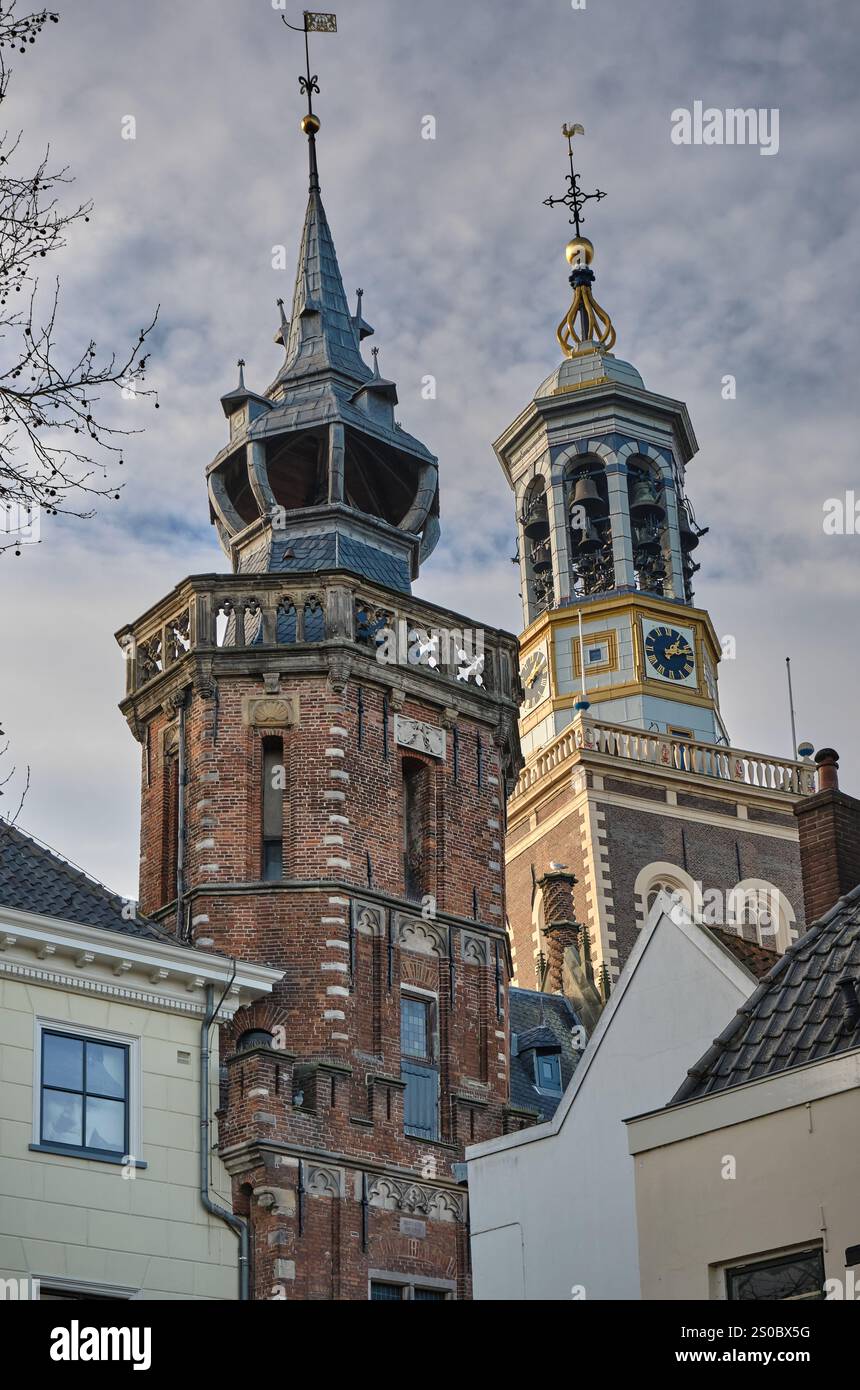 Historic City Hall Brick Tower in hanseatic city Kampen, The ...