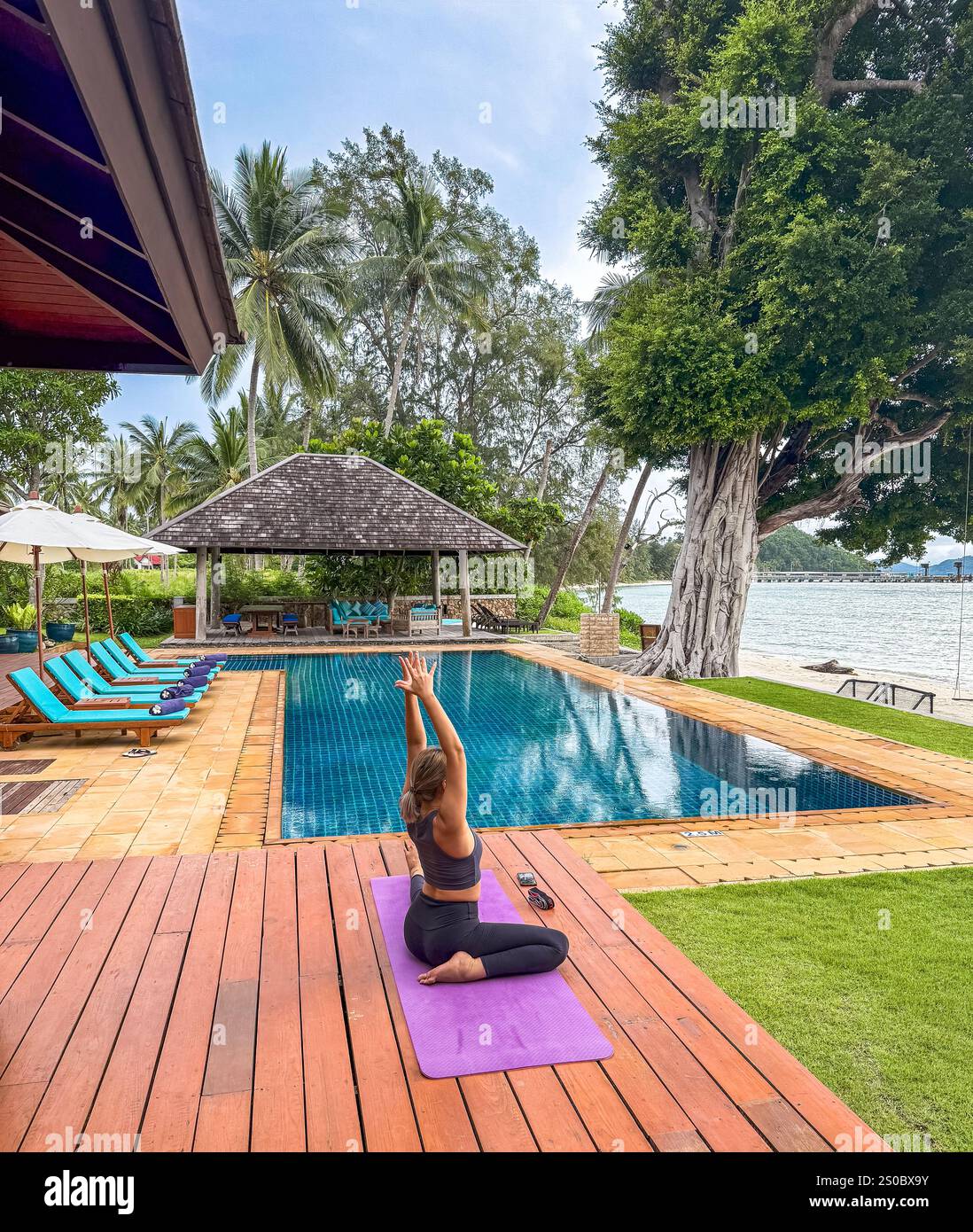 South Samui views with beach villas, in koh Samui, Thailand Stock Photo ...