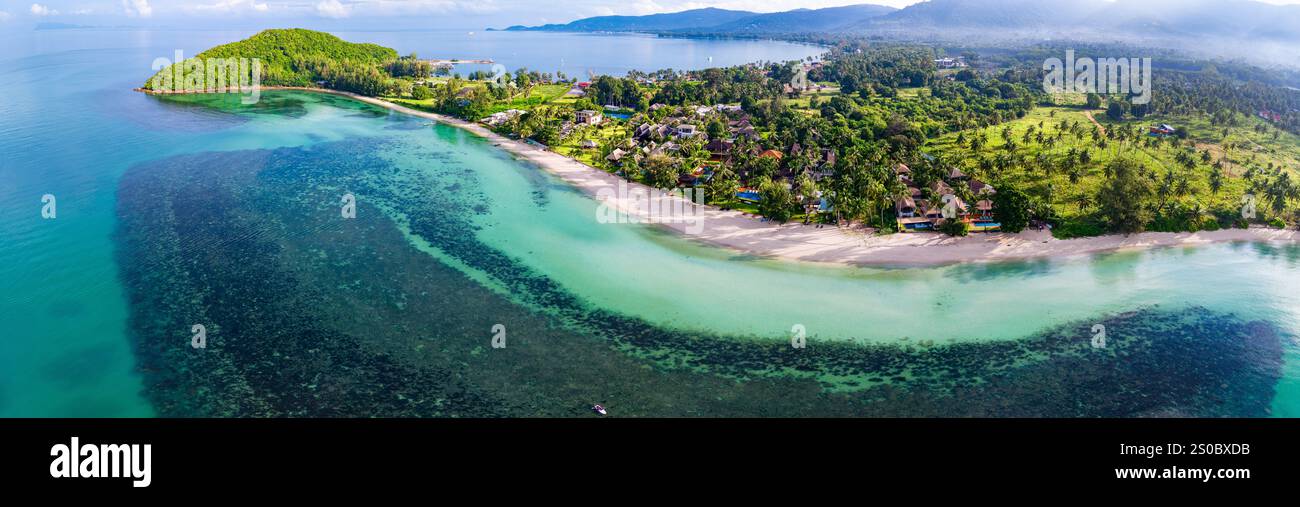 South Samui views with beach villas, in koh Samui, Thailand Stock Photo ...