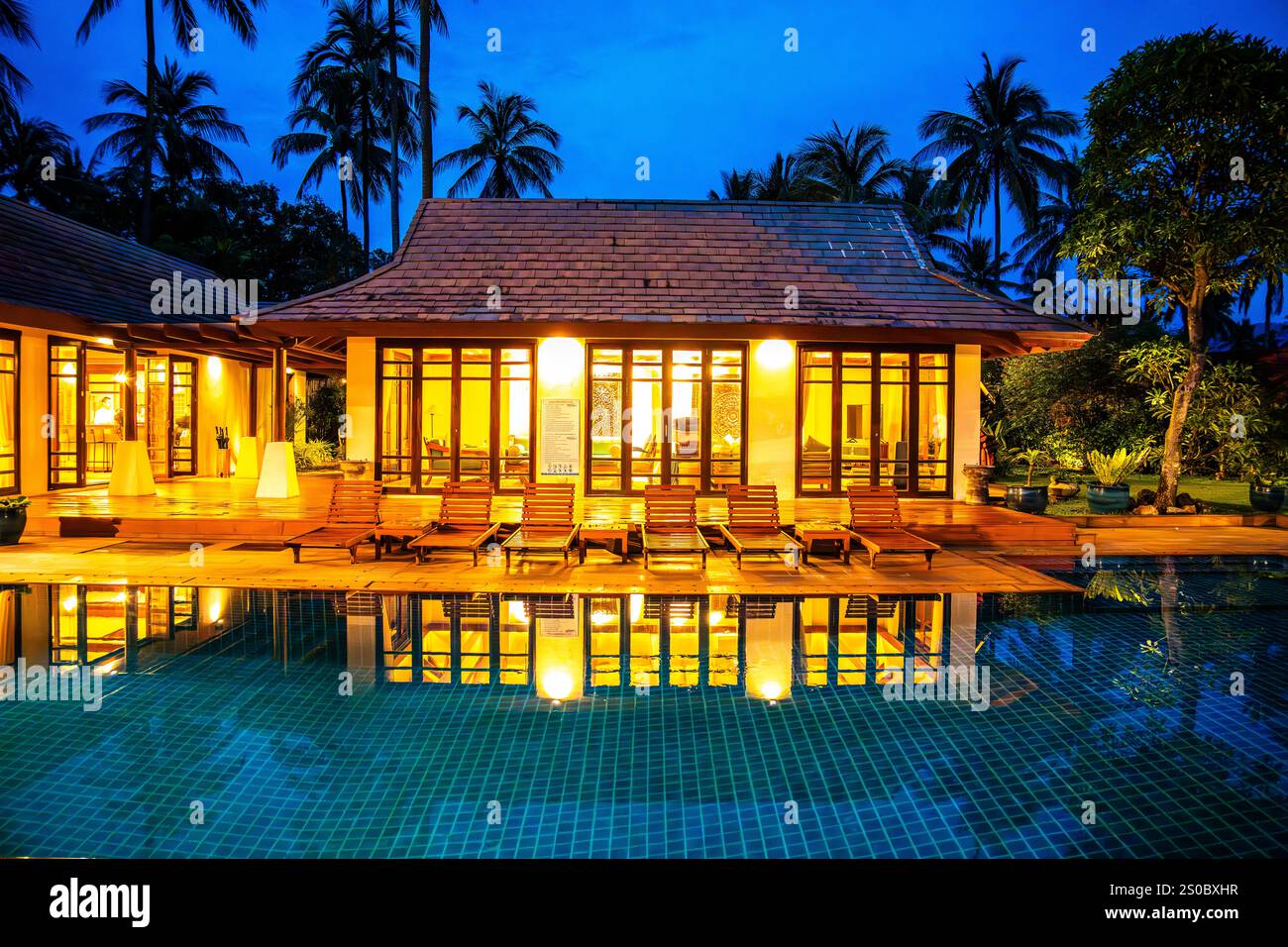 South Samui views with beach villas, in koh Samui, Thailand Stock Photo ...