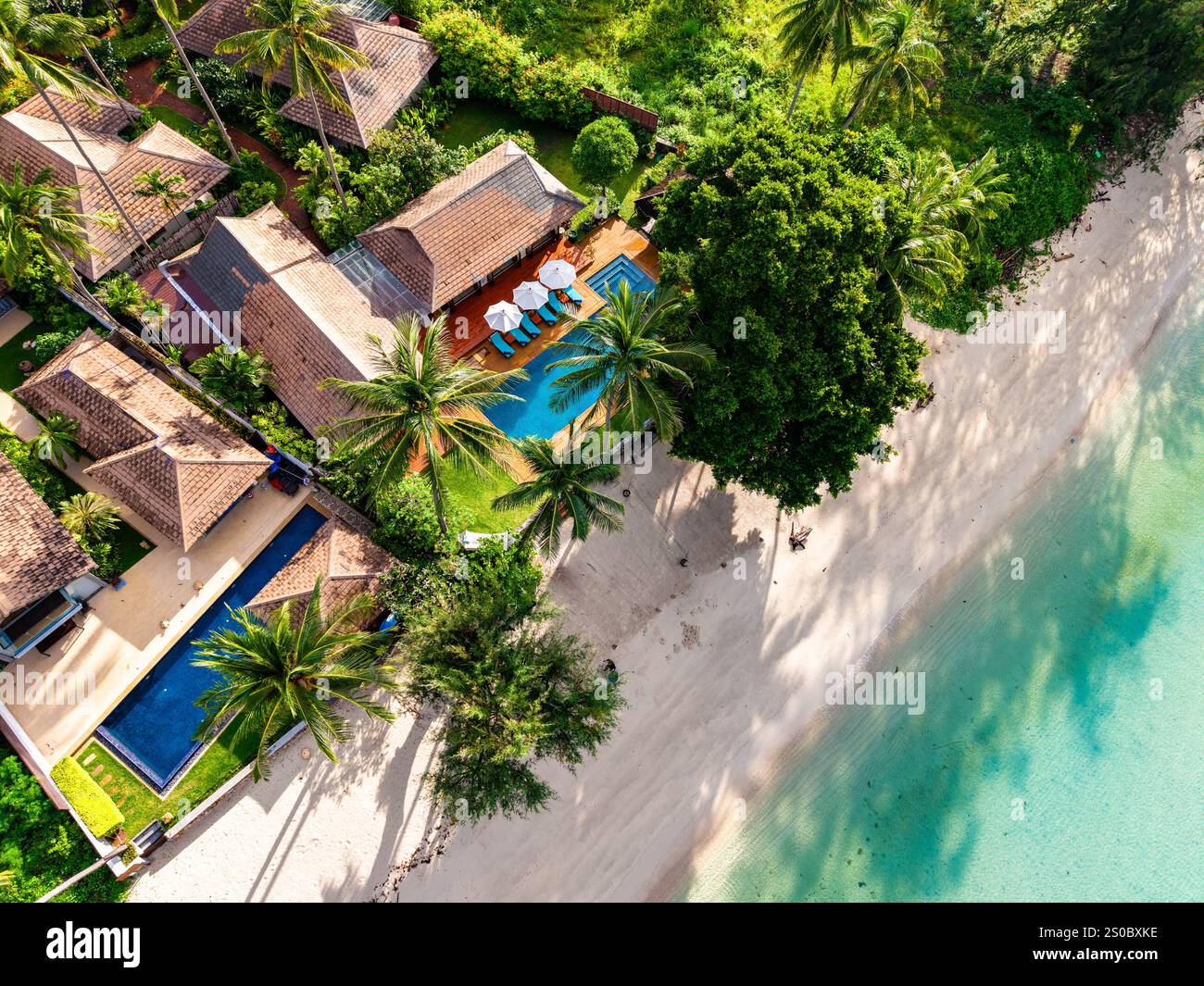 South Samui views with beach villas, in koh Samui, Thailand Stock Photo ...