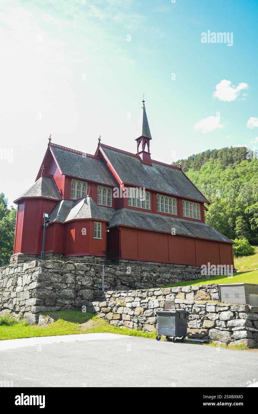 Borgund Stave church. Built in 1180 to 1250, and dedicated to the ...