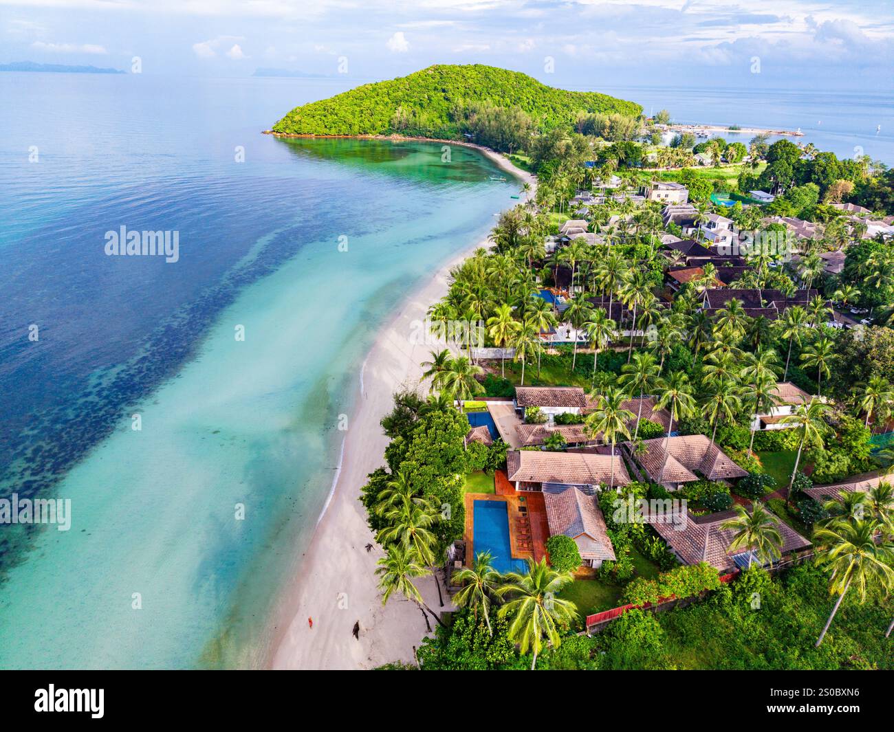 South Samui views with beach villas, in koh Samui, Thailand Stock Photo ...