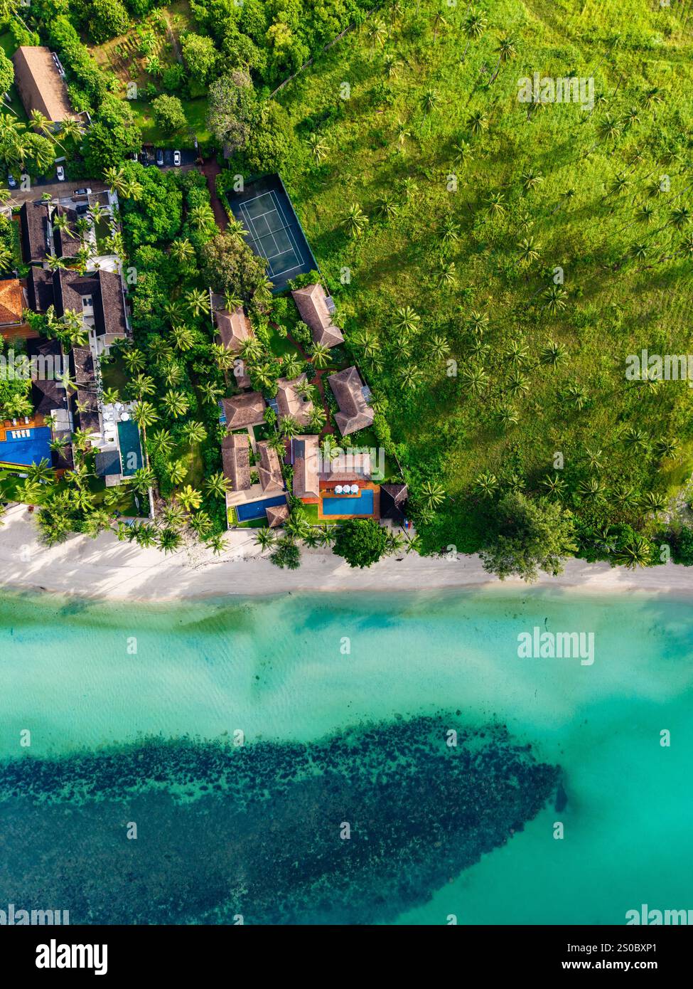 South Samui views with beach villas, in koh Samui, Thailand Stock Photo ...