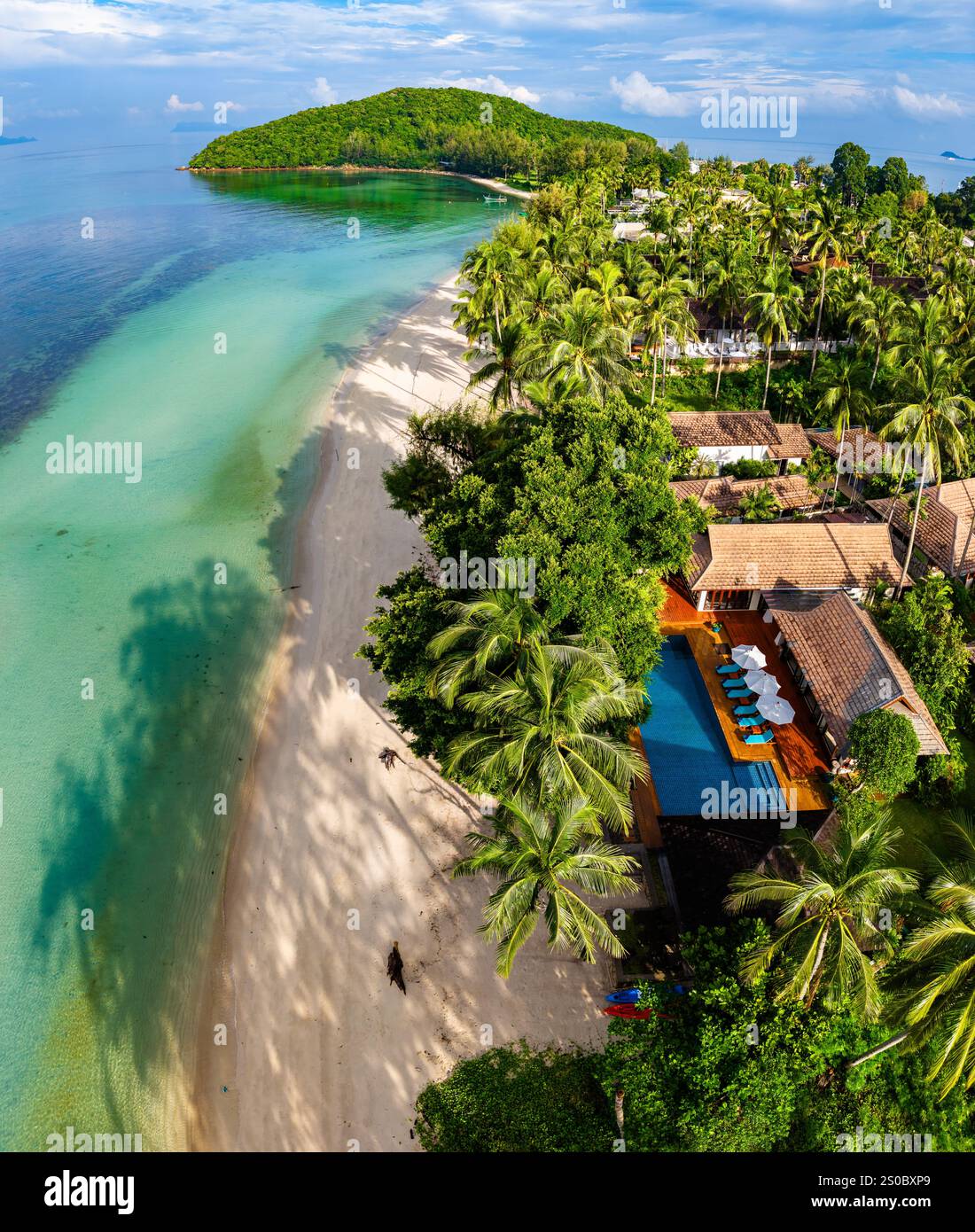 South Samui views with beach villas, in koh Samui, Thailand Stock Photo ...